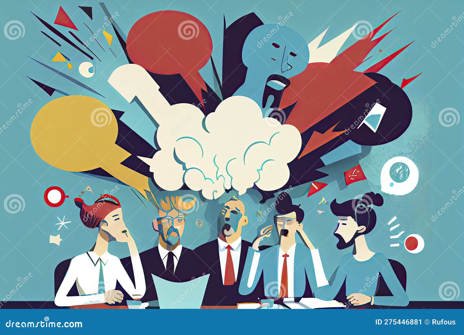 Communication & Teamwork Concept "brainstorming" Creative and ...