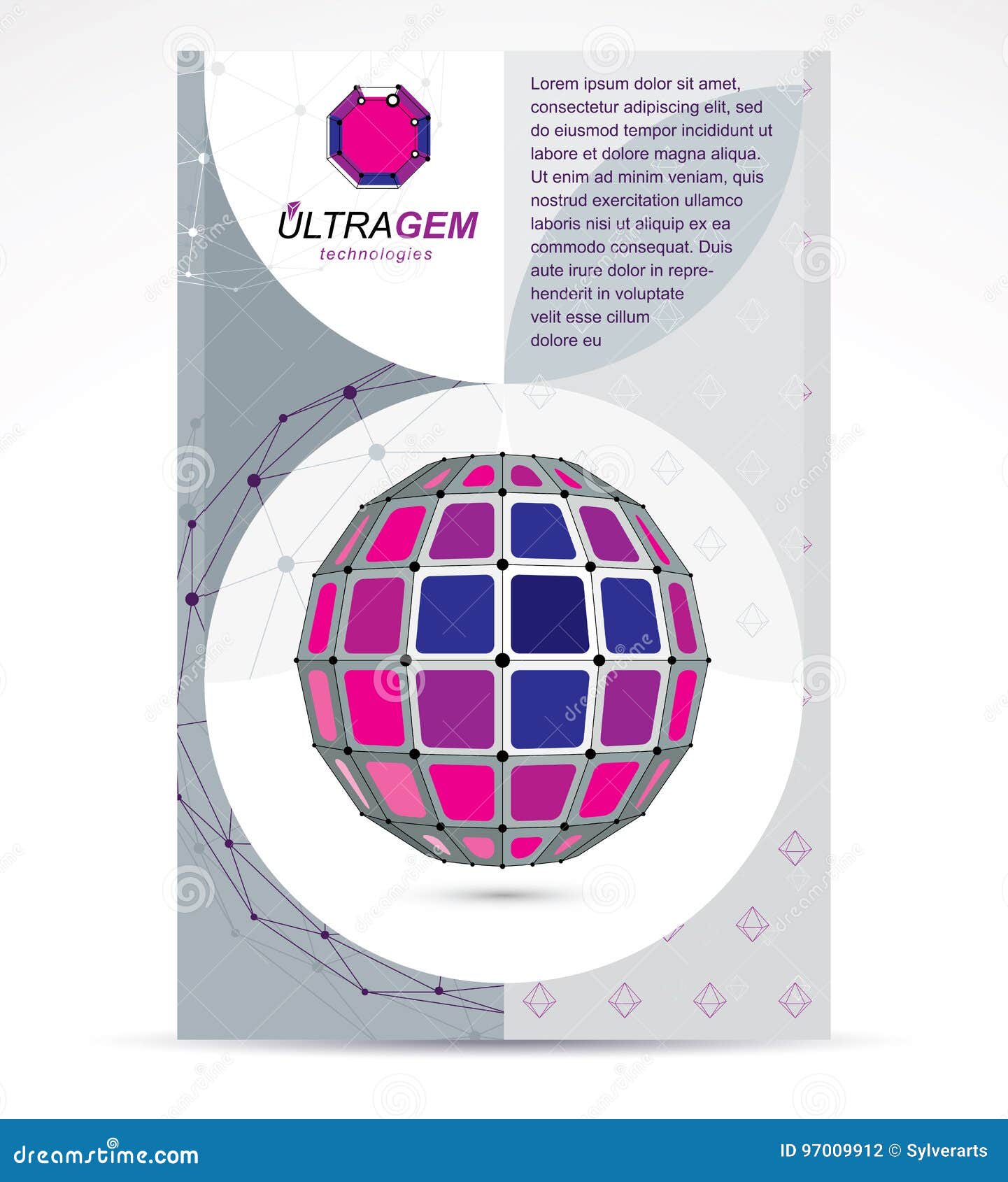 Communication Technologies Advertising Poster. Abstract Vector, Stock ...