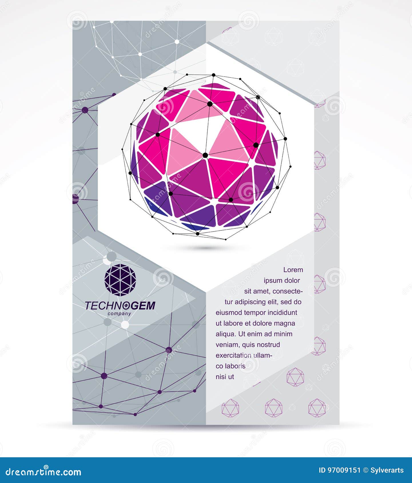 Communication Technologies Business Corporative Flyer Template. Stock ...