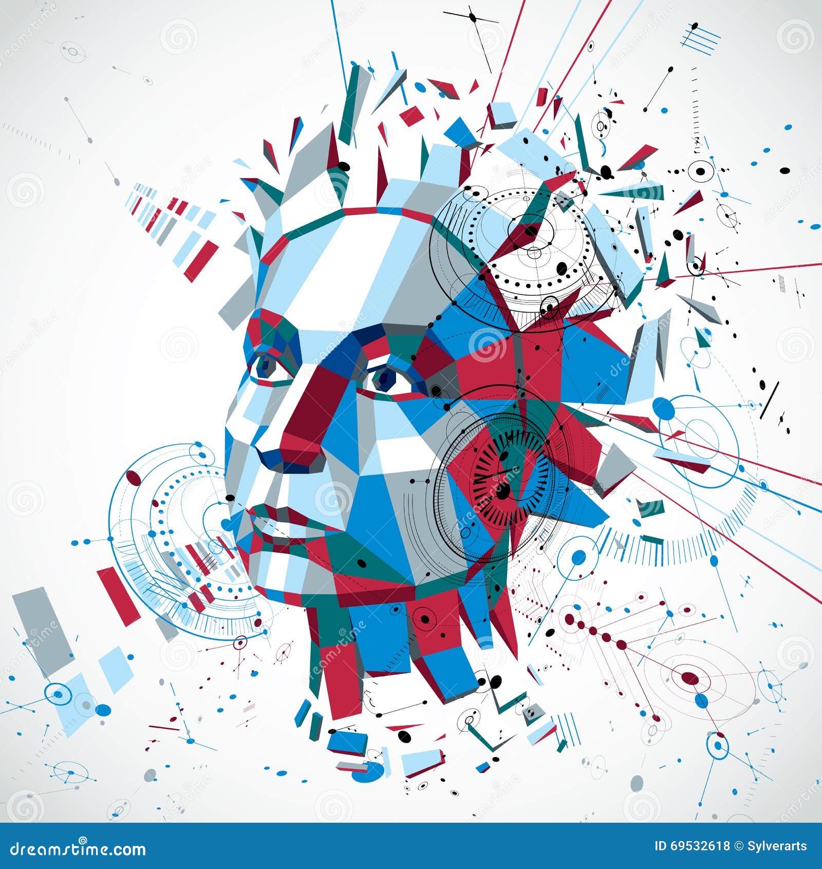 Communication Technology 3d Vector Background Made with Engineer Stock ...