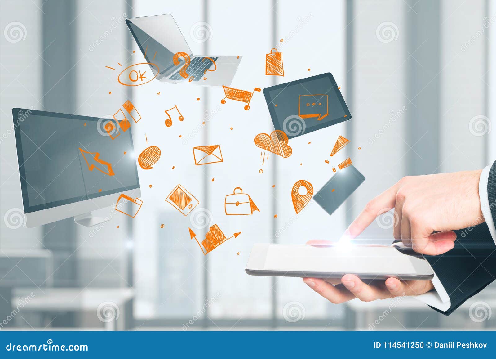 Communication, Technology and Gadget Concept Stock Photo - Image of ...