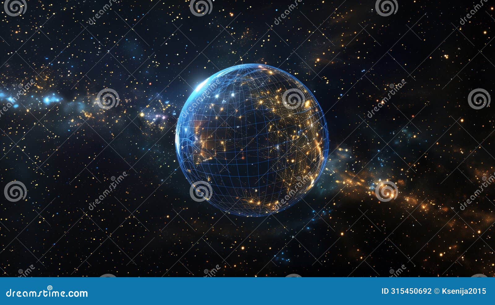 Communication Technology Global World Network Background Stock ...