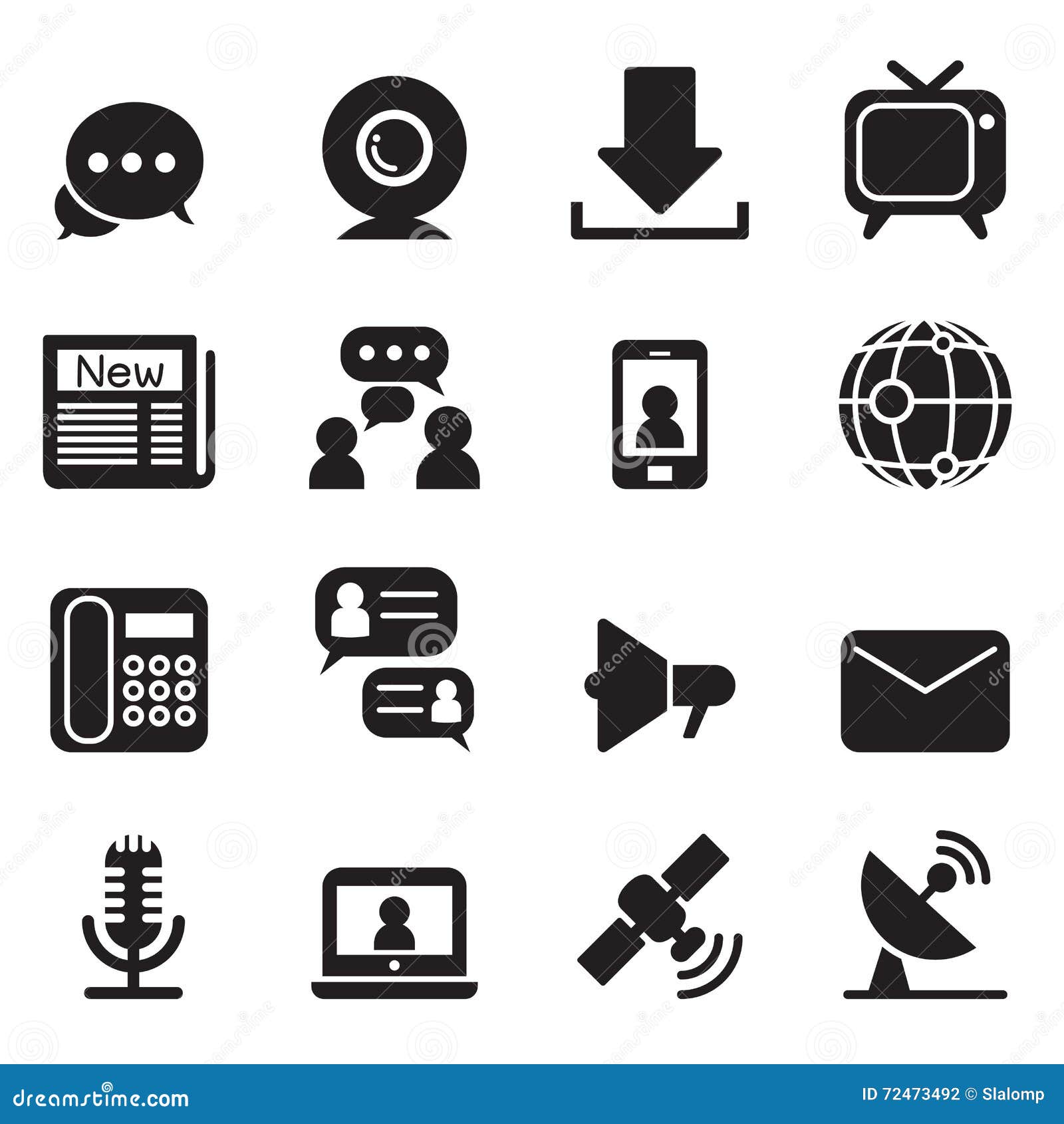 Communication Technology Icons Stock Vector - Illustration of group ... Communication Technology Icons Stock Vector - Illustration of group ...