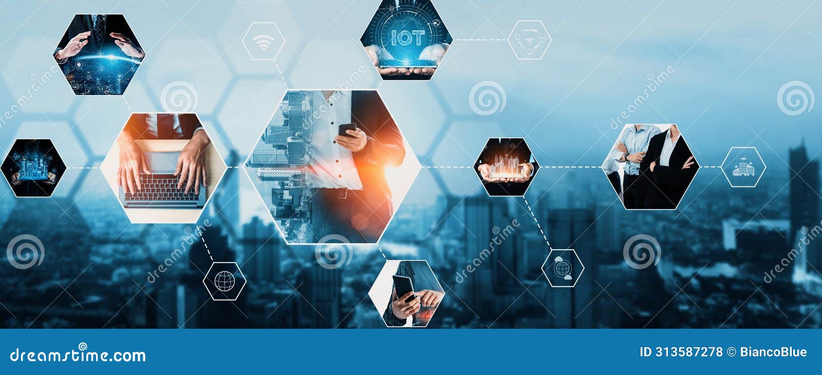 Communication Technology , Smart Connection and People Network Technology Kudos Stock Photo ...