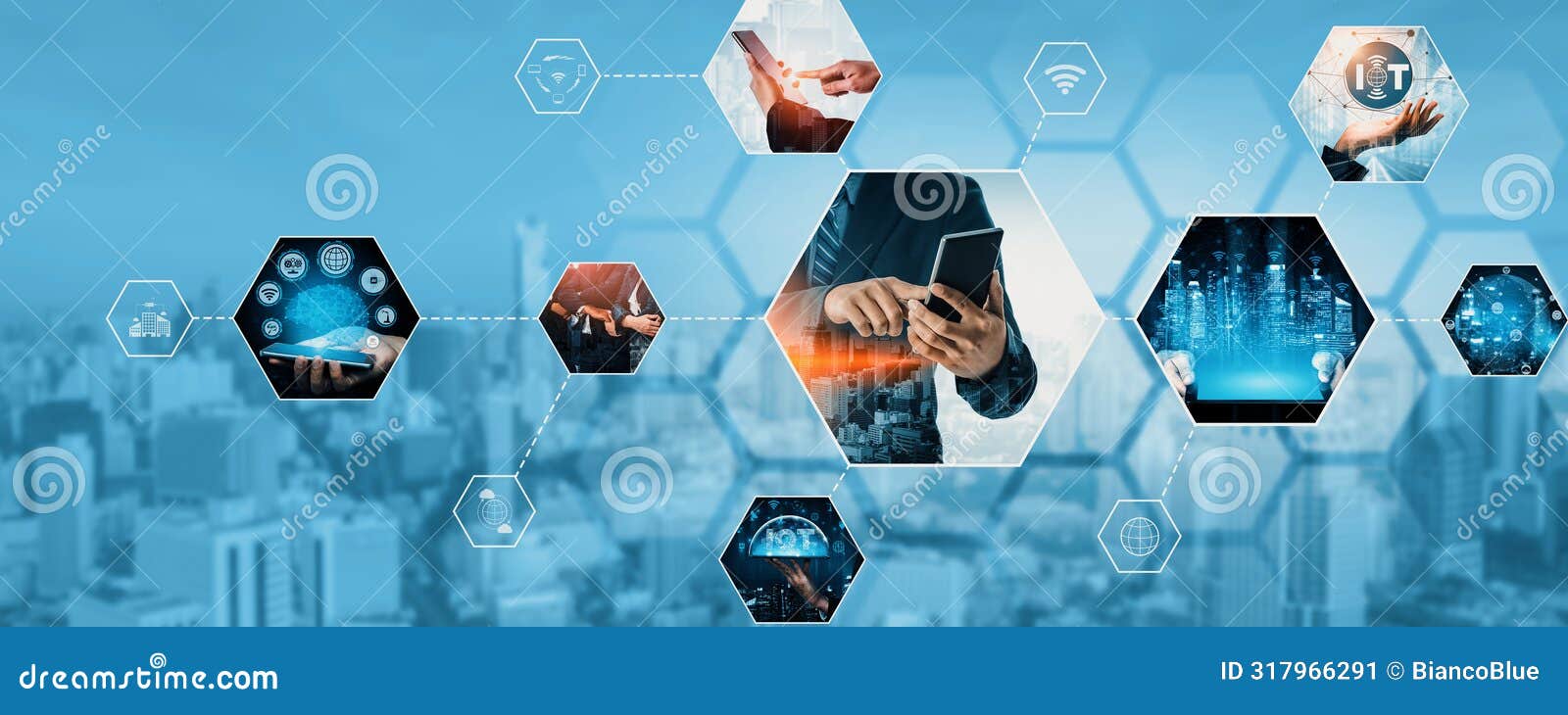 Communication Technology , Smart Connection and People Network Technology Kudos Stock Image ...