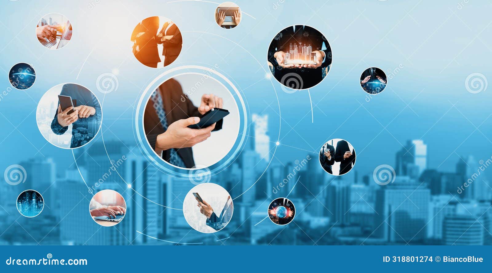 Communication Technology , Smart Connection and People Network Technology Kudos Stock Photo ...