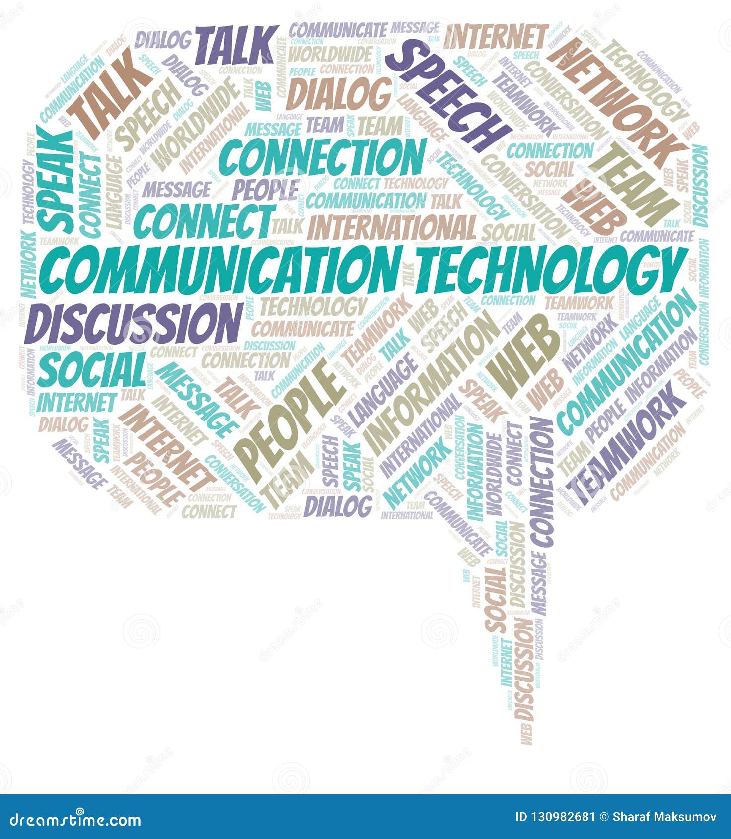 Communication Technology Word Cloud. Stock Illustration - Illustration ...