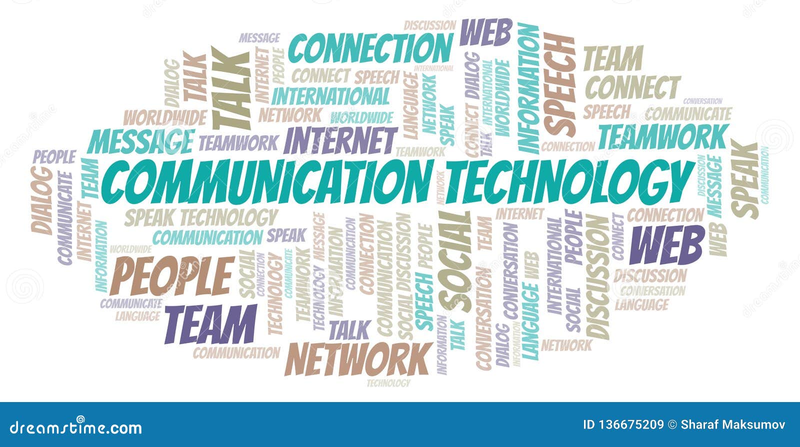Communication Technology Word Cloud Stock Illustration - Illustration ...