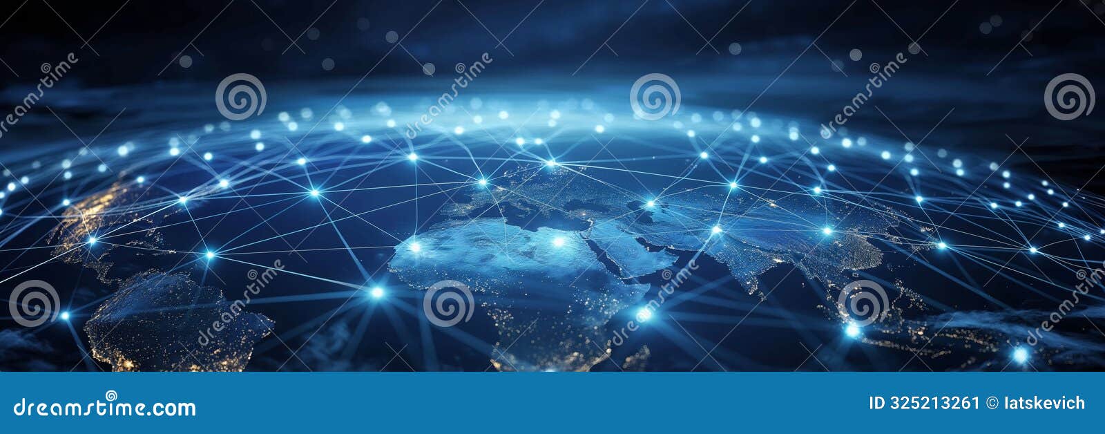 Communication Technology. World Connection Network Stock Illustration ...