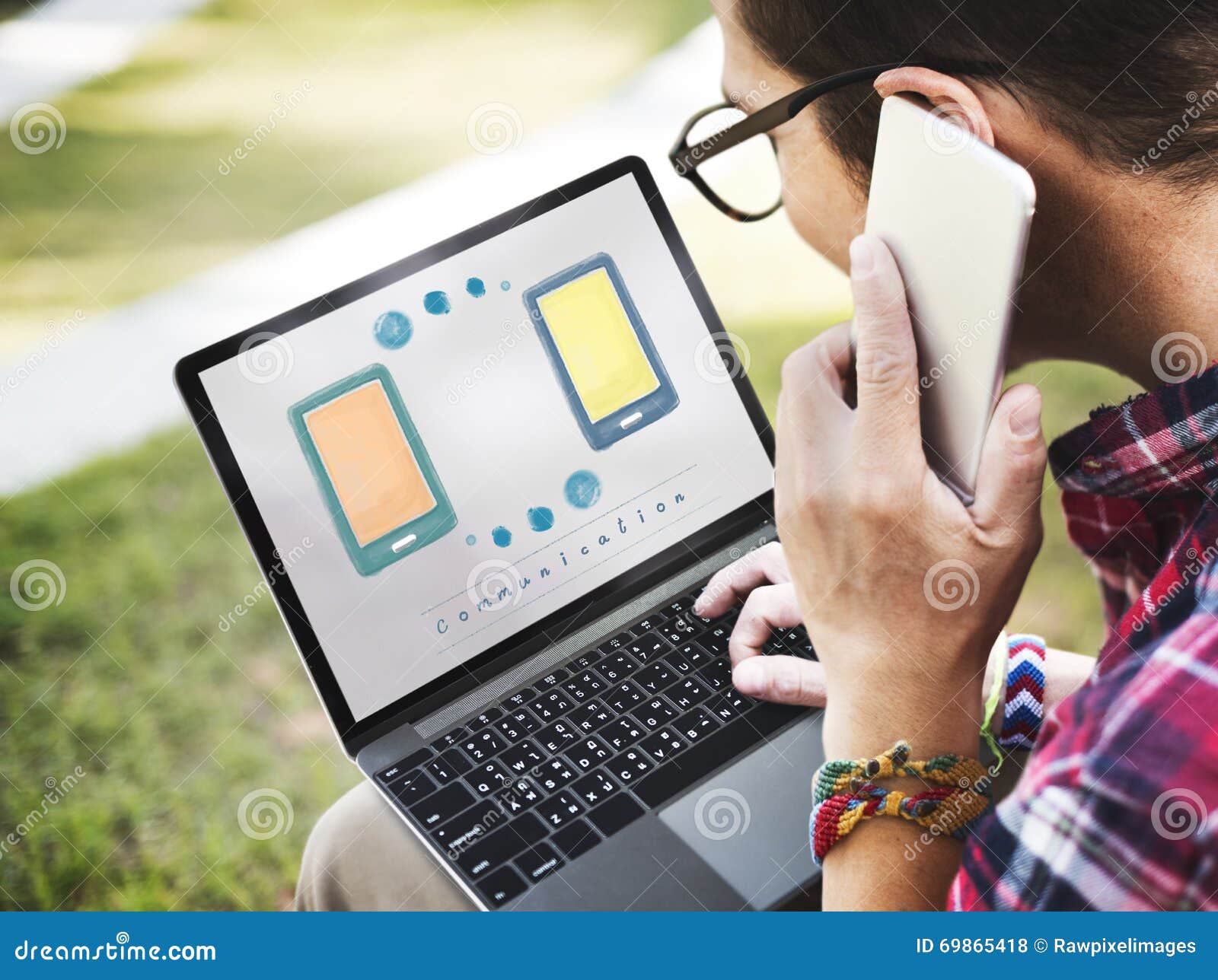 Communication Telecommunication Network Technology Concept Stock Photo ...