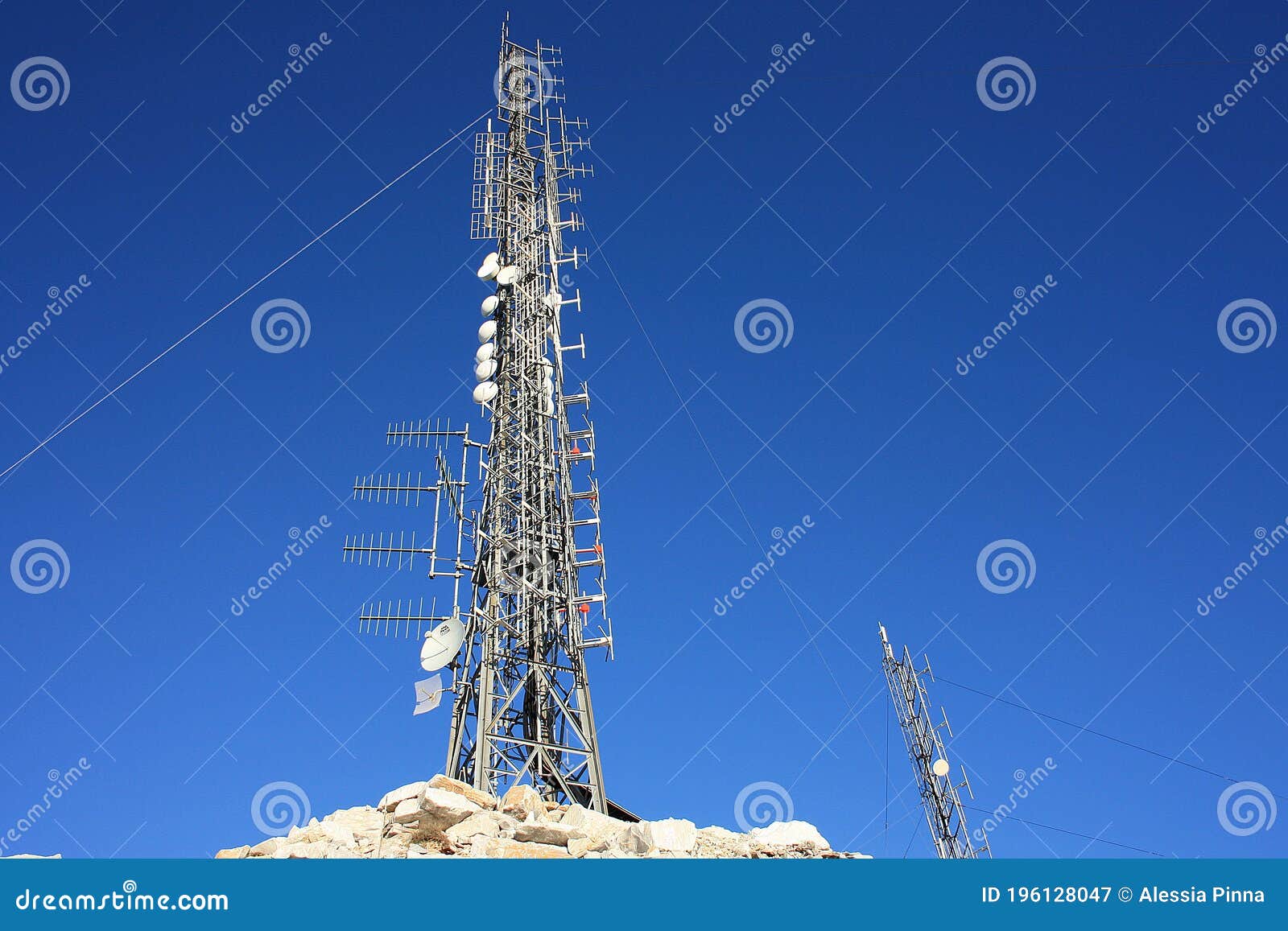 Communication, Telecommunication and Television Antennas, Positioned ...