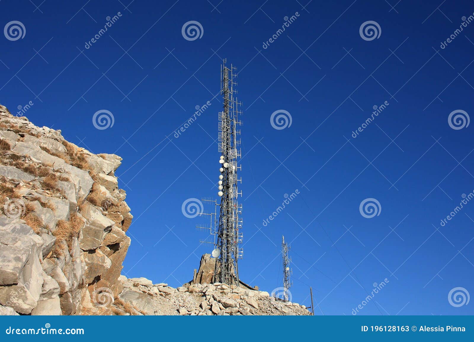 Communication, Telecommunication and Television Antennas, Positioned ...