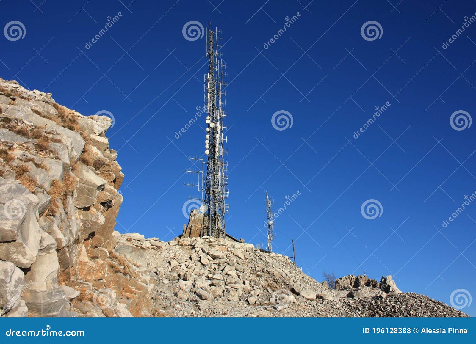 Communication, Telecommunication and Television Antennas, Positioned ...