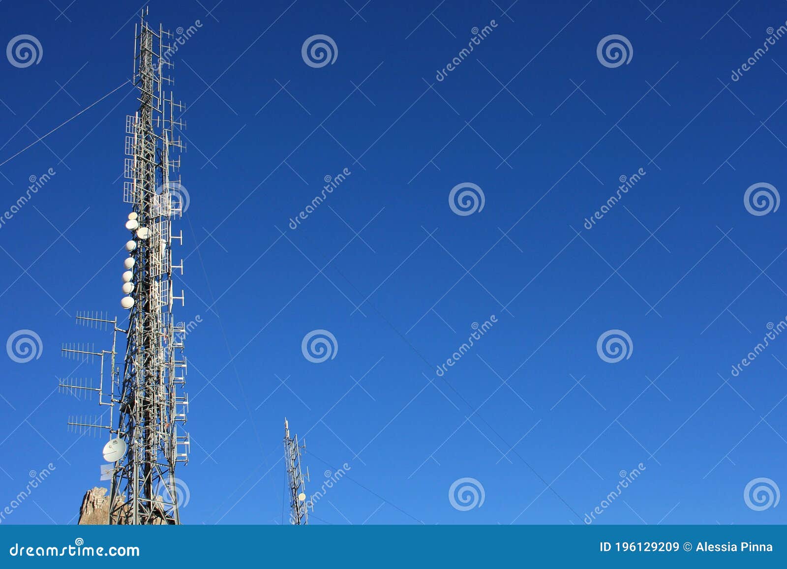 Communication, Telecommunication and Television Antennas, Positioned ...