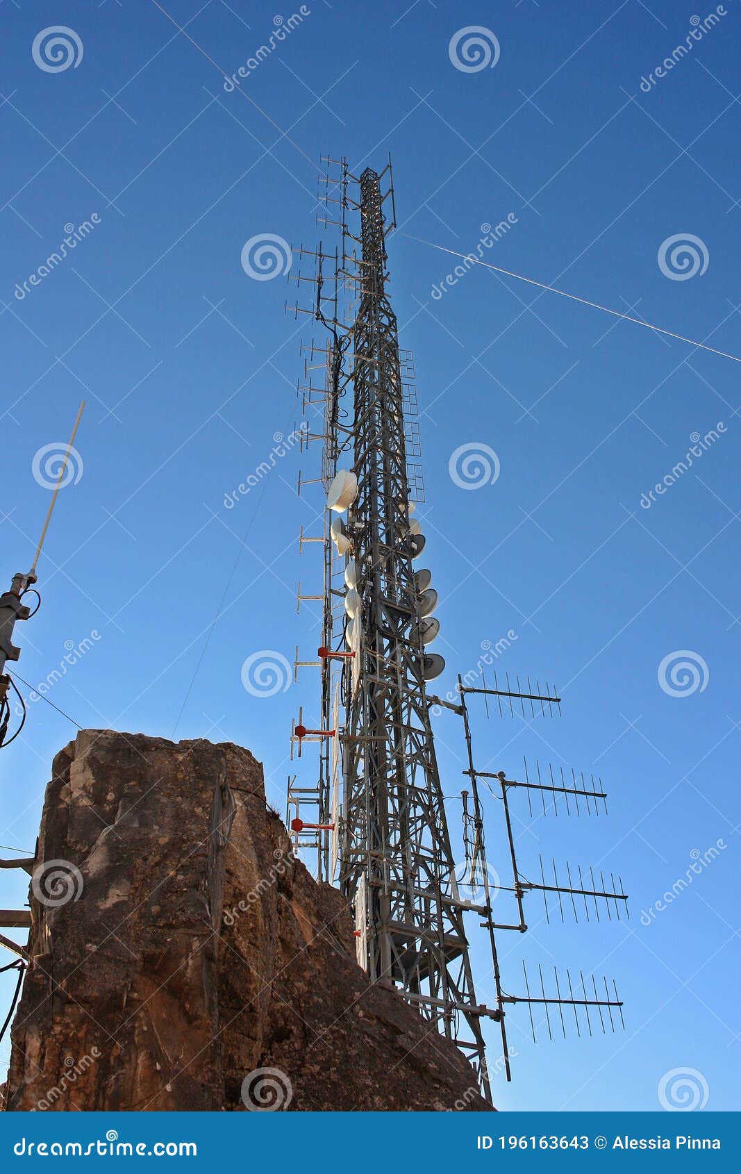Communication, Telecommunication and Television Antennas, Positioned ...
