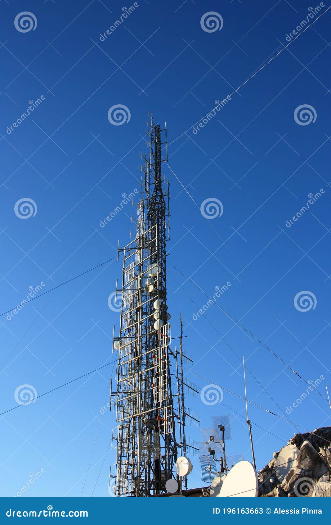 Communication, Telecommunication and Television Antennas, Positioned ...