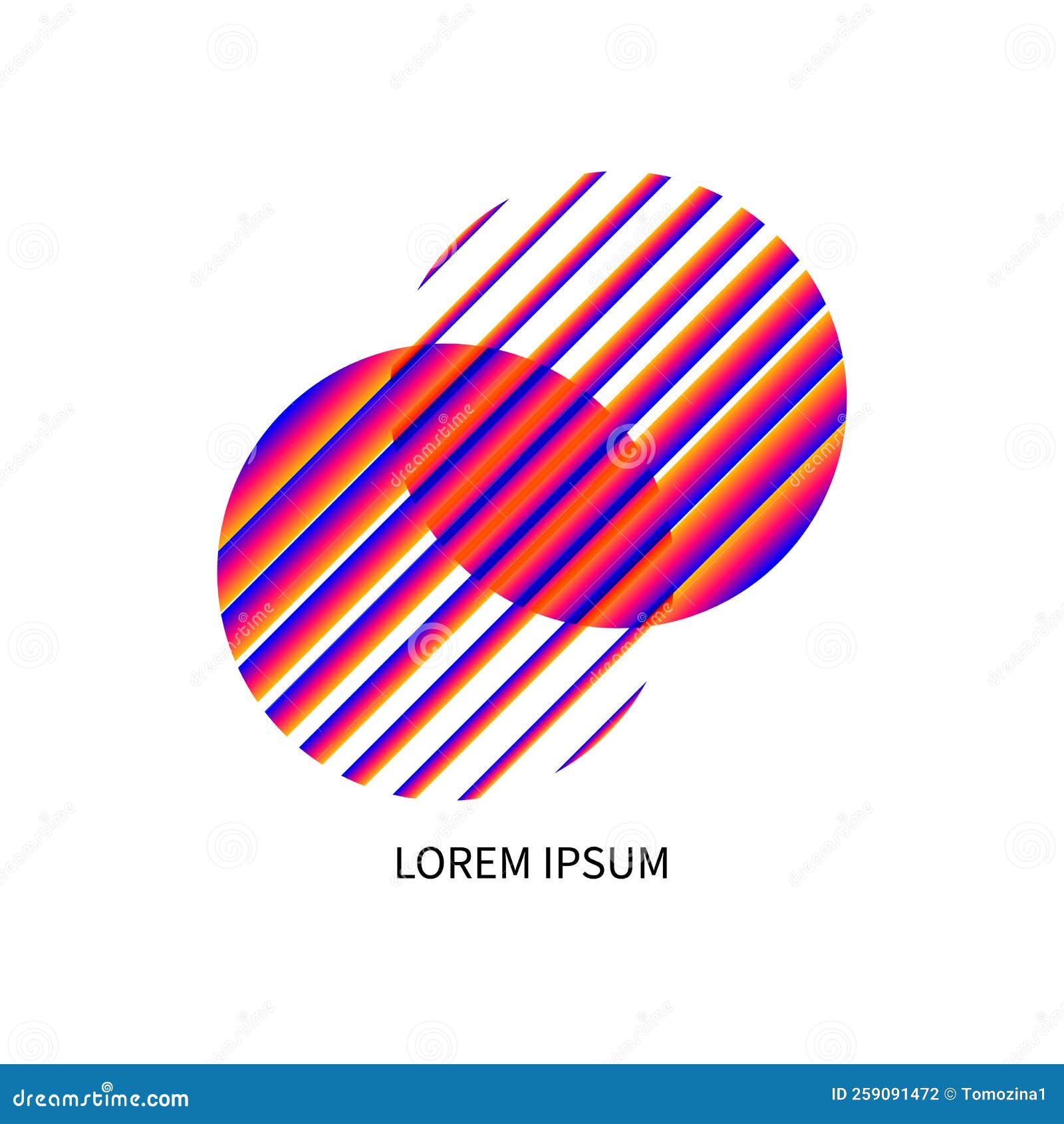 Communication, Telecommunications Logo with Two Circles Stock Vector ...