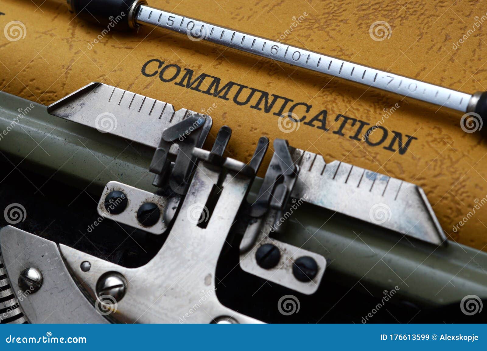 Communication Text on Typewriter Stock Image - Image of playwriting ...