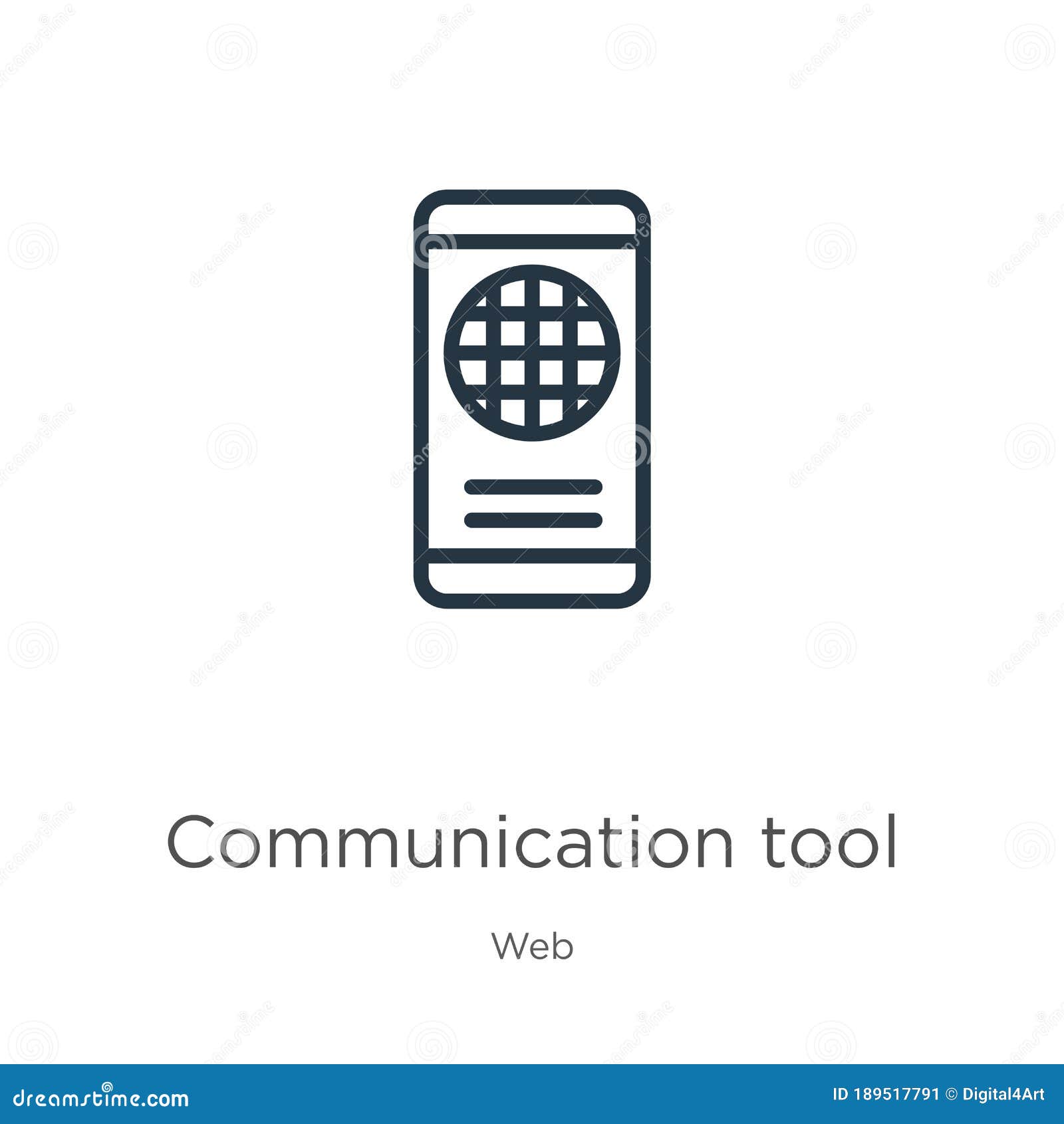 Communication Tool Icon. Thin Linear Communication Tool Outline Icon ...