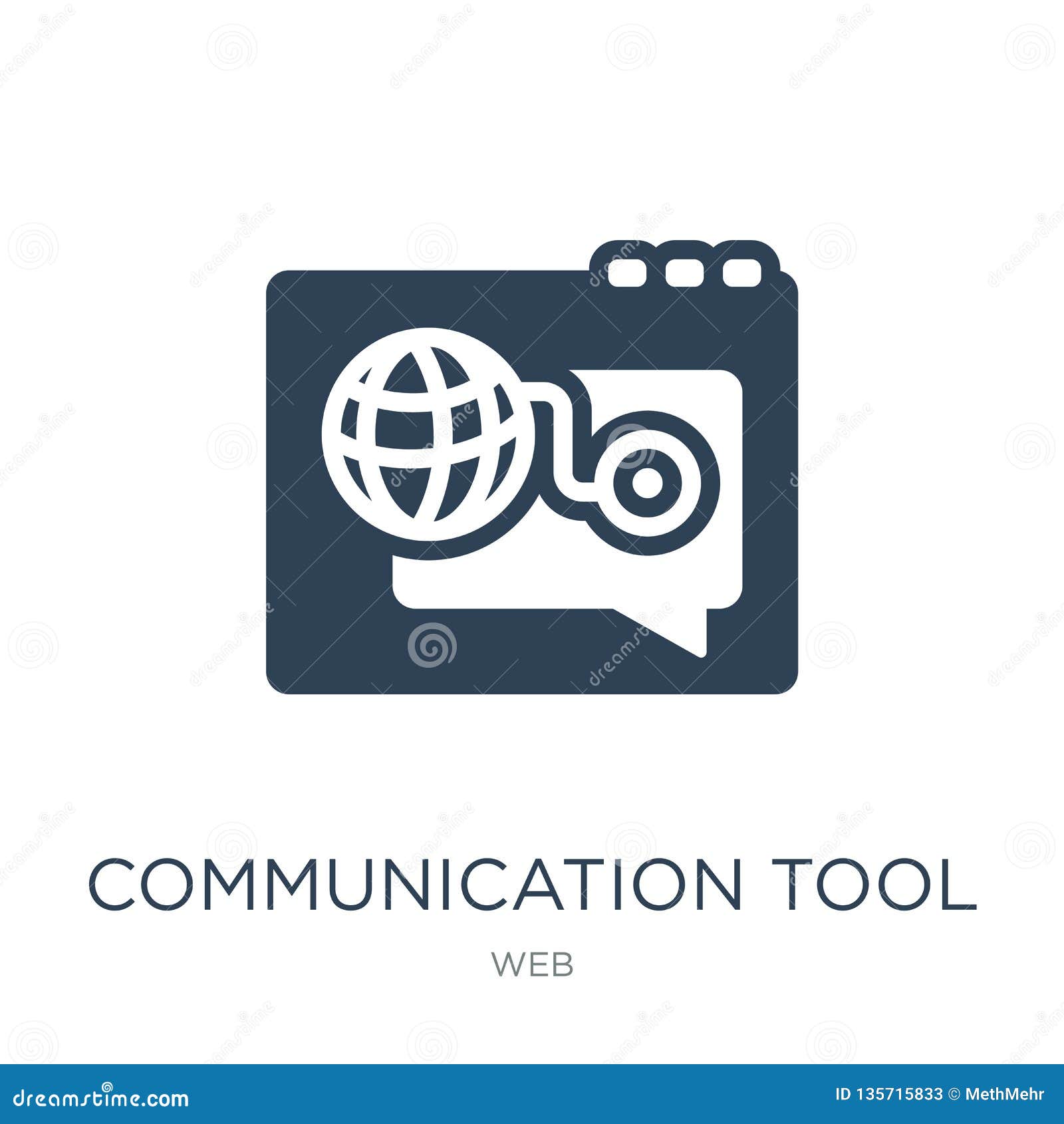 Communication Tool Icon in Trendy Design Style. Communication Tool Icon ...