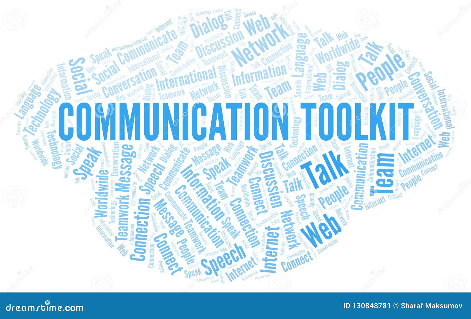 Communication Toolkit Word Cloud. Stock Illustration - Illustration of ...