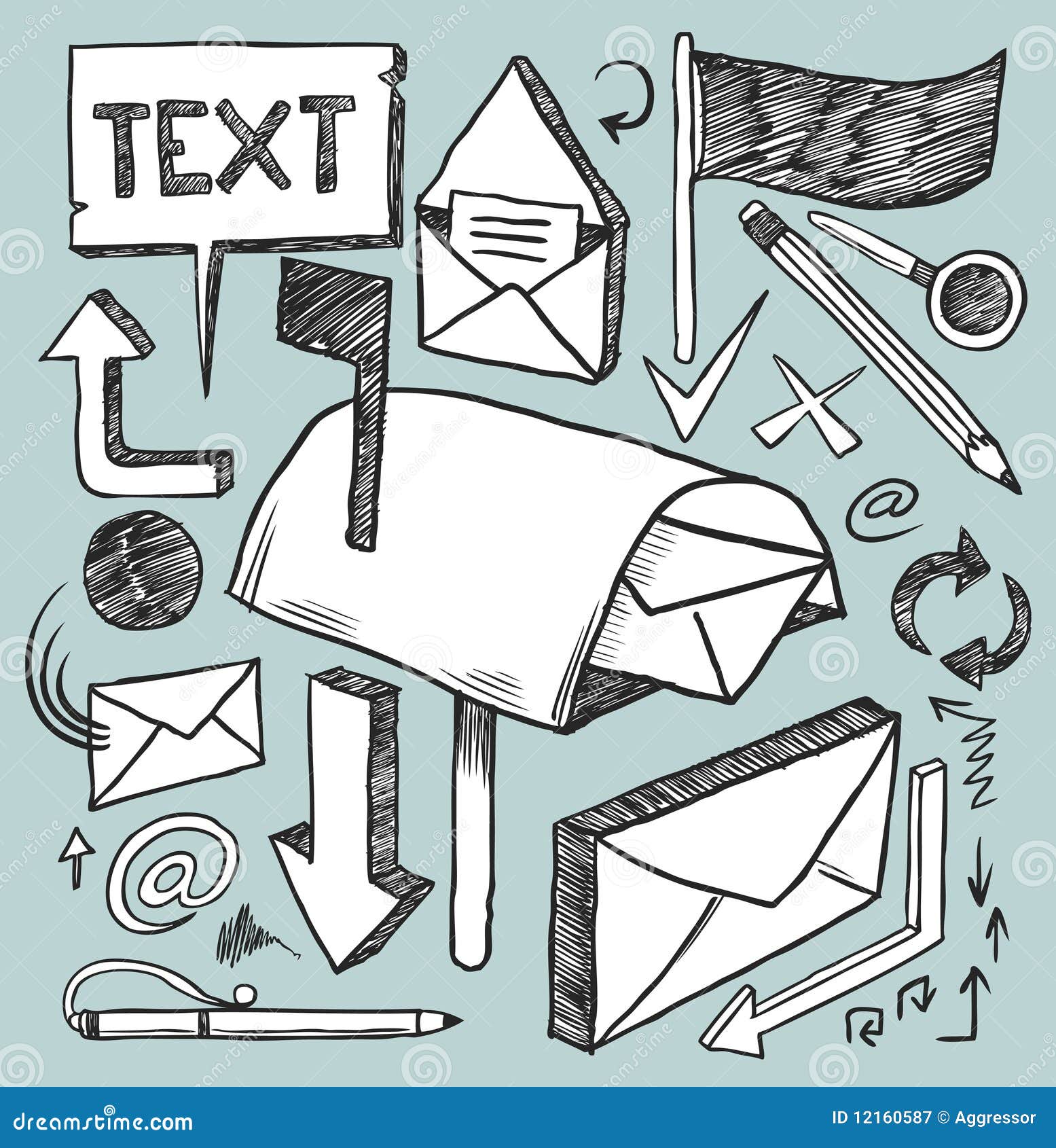 Communication tools stock vector. Illustration of mail - 12160587