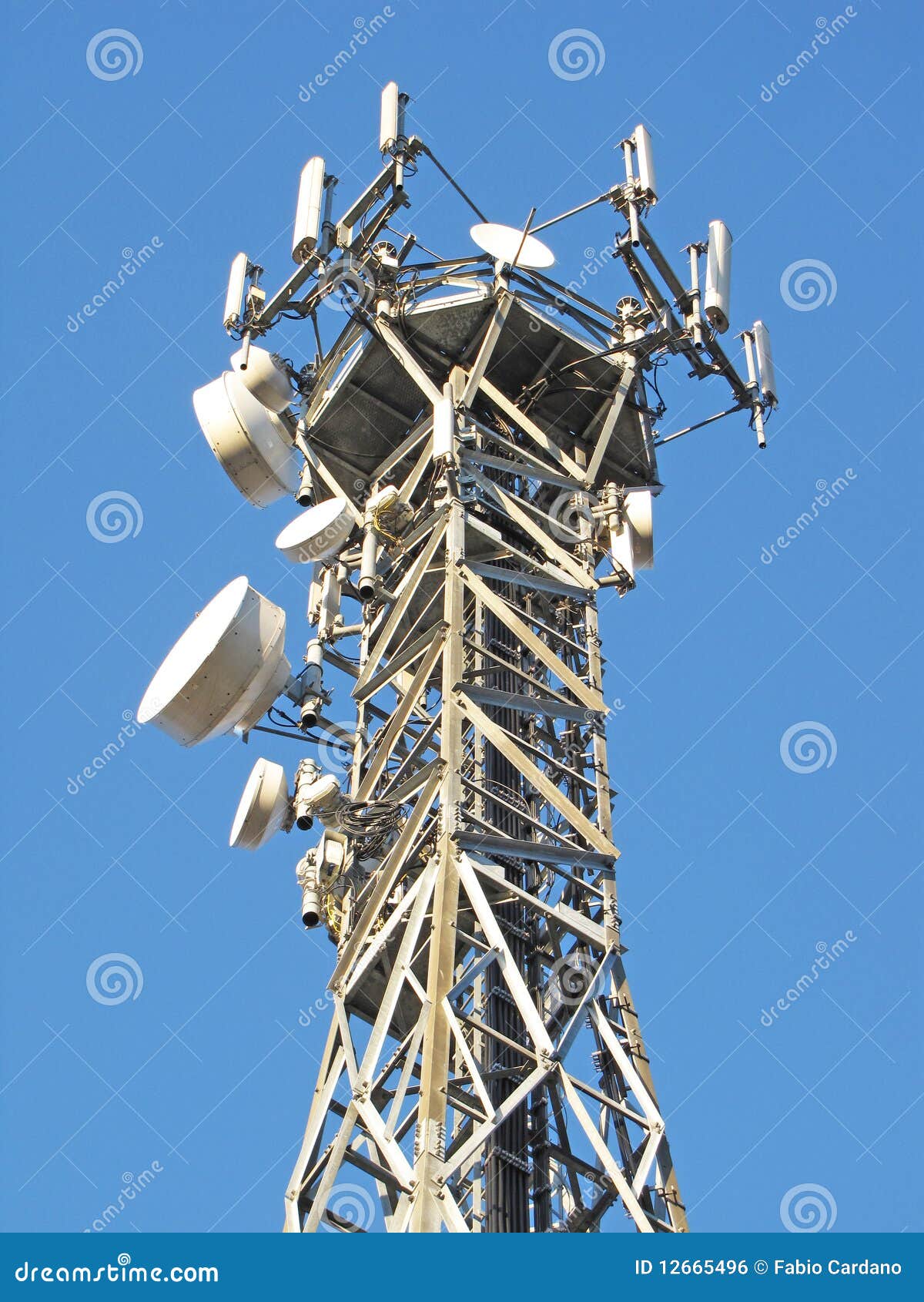 Communication tower stock photo. Image of cell, space - 12665496