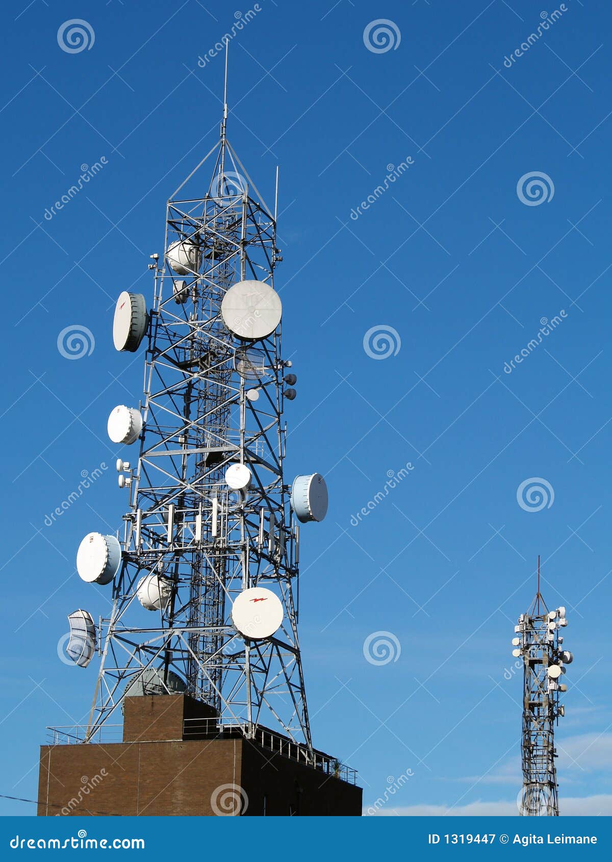 Communication tower stock image. Image of comunication - 1319447