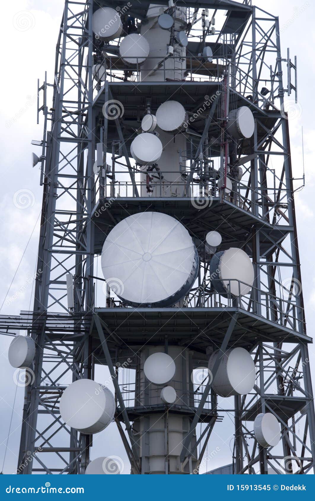 Communication tower stock image. Image of blue, receive - 15913545