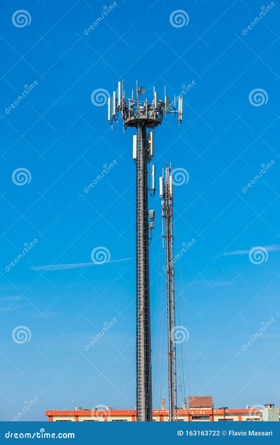 Technology Tower for Mobile Phone Communications Stock Photo - Image of ...