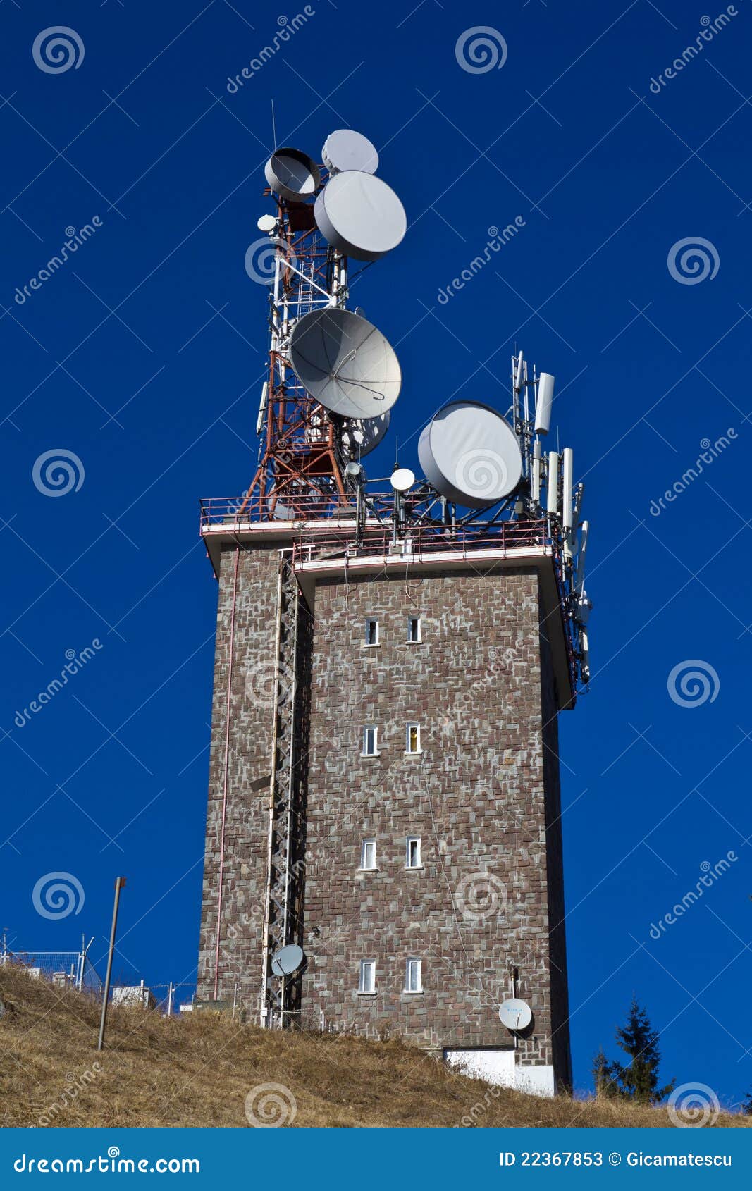 Communication tower stock image. Image of high, industry - 22367853
