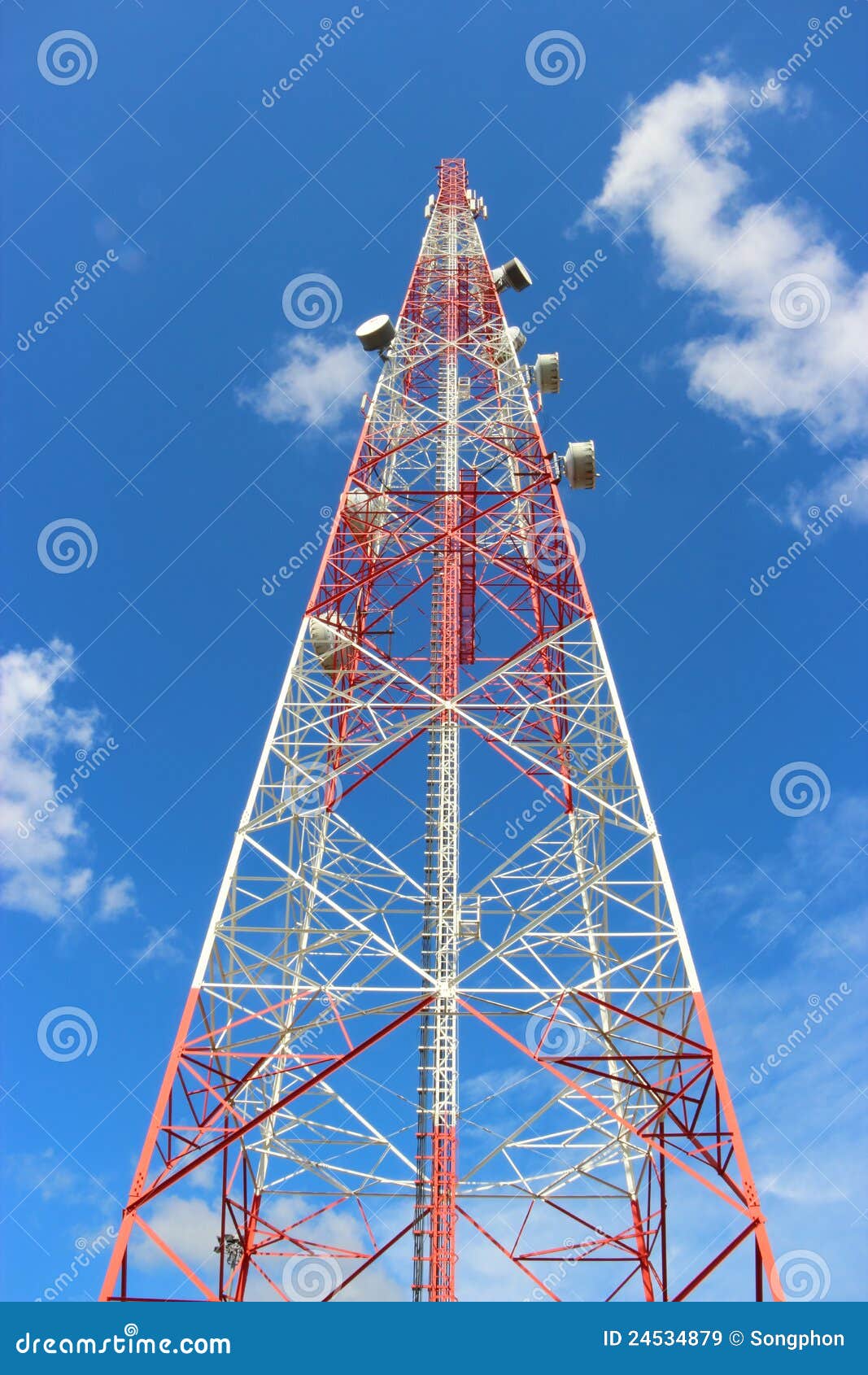 Communication tower. stock image. Image of industry, engineering - 24534879