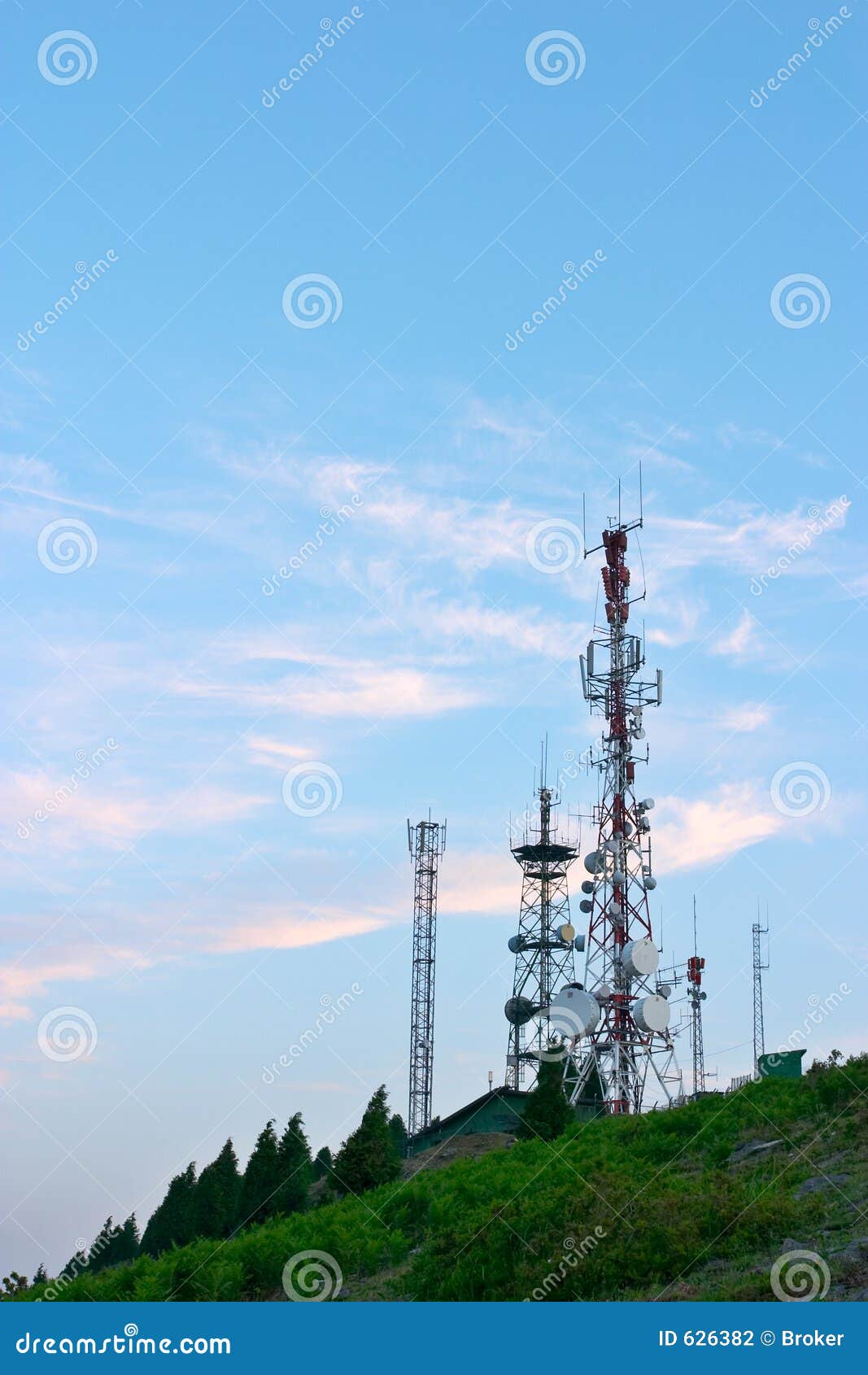 Communication tower stock photo. Image of horizon, receive - 626382