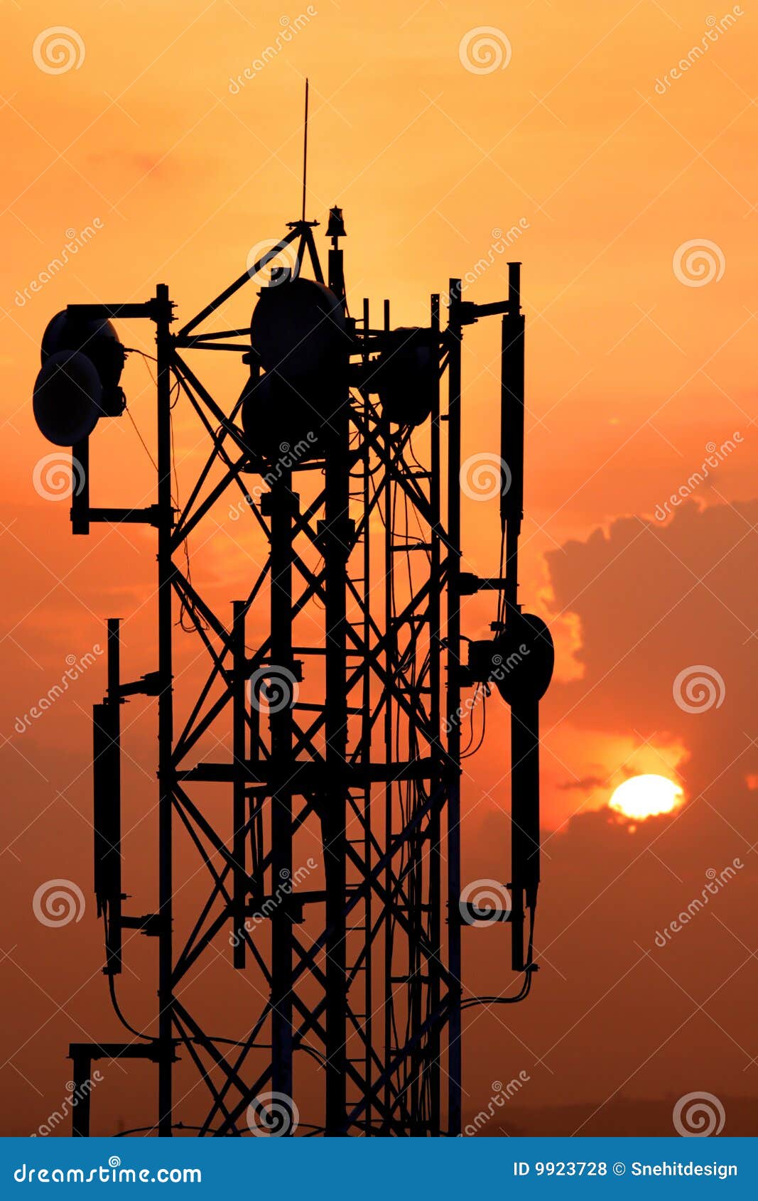 Communication Tower stock photo. Image of high, tower - 9923728
