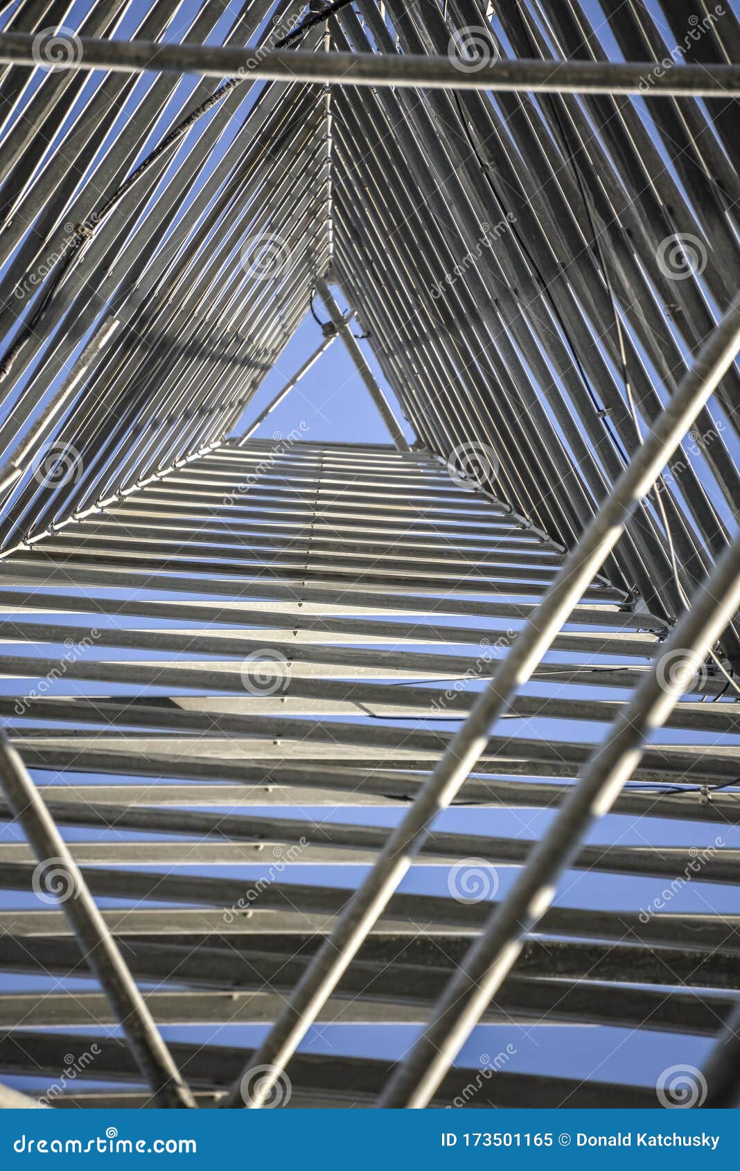 Communication Tower from Base Stock Image - Image of mental ...