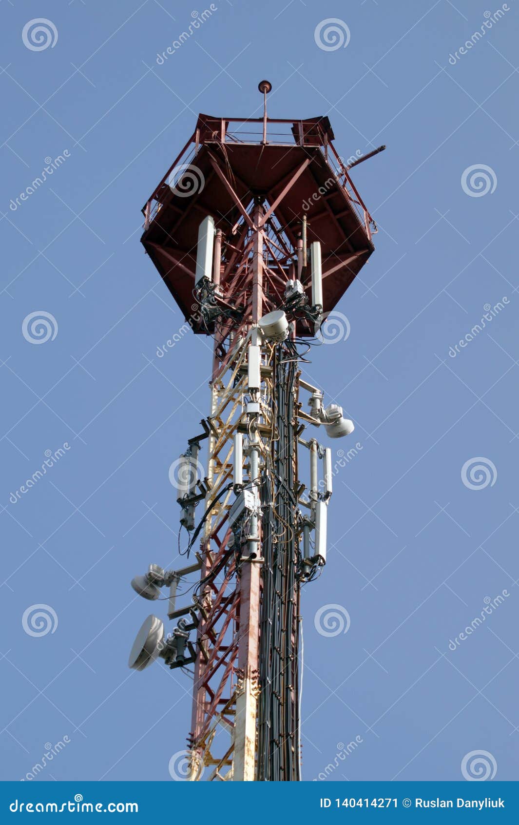 Communication Tower 3G or 4G Network Stock Image - Image of frequency ...