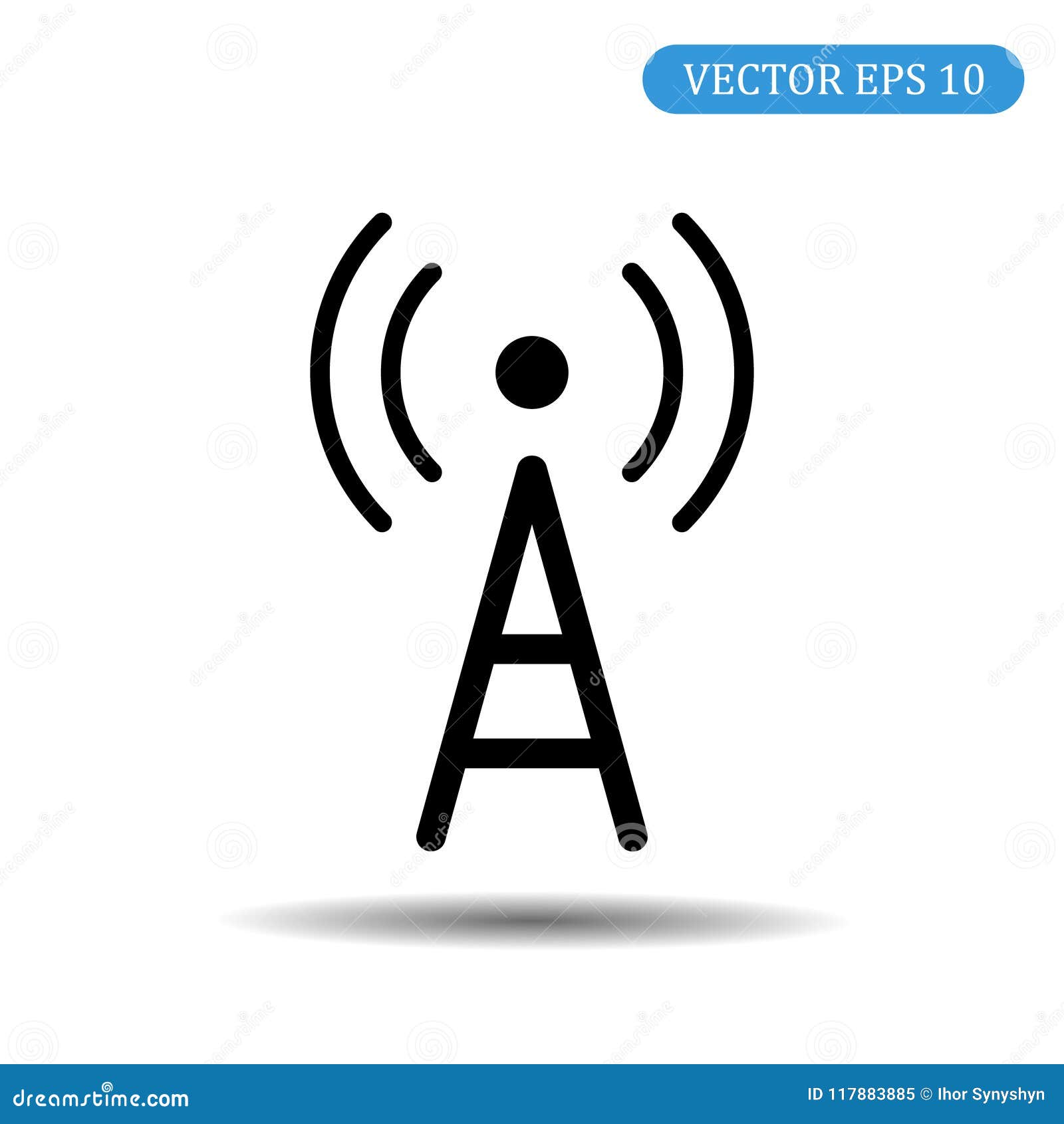 Communication Tower Icon. Vector Illustration Eps 10 Stock Vector ...