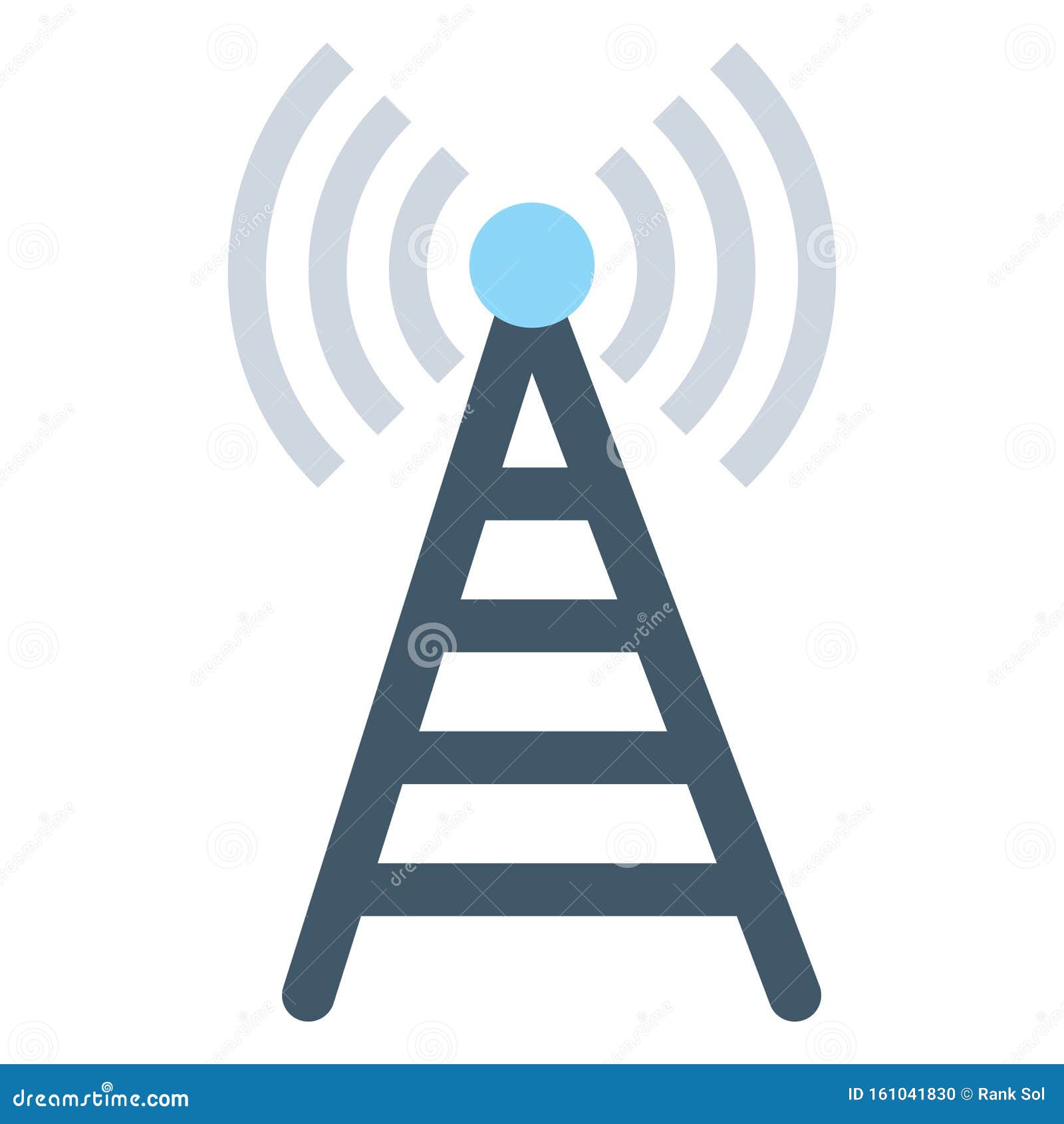 Communication Tower Isolated Vector Illustration Icon Editable Stock ...
