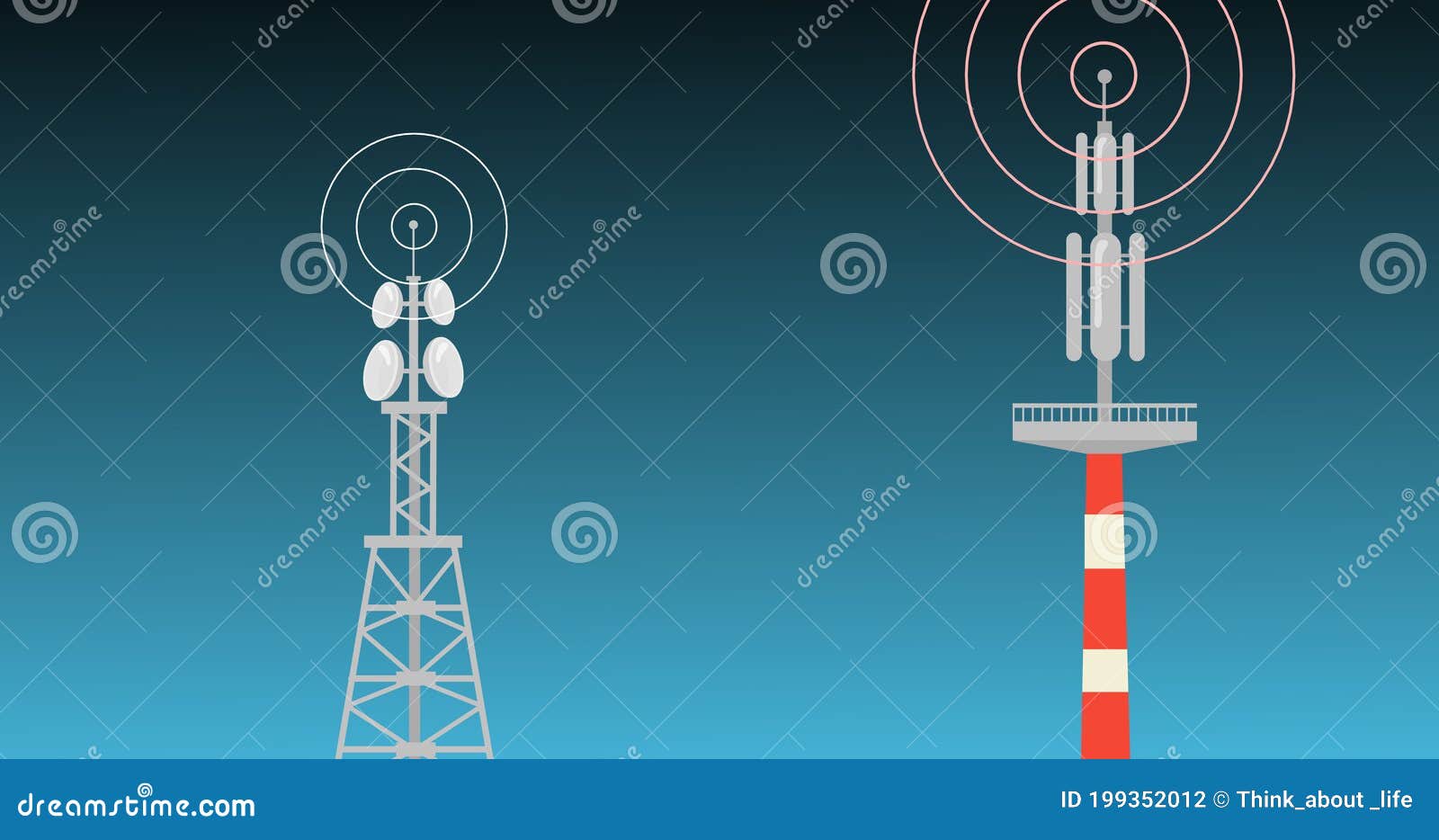 Communication Tower Produce Radio Wave. Harmful Radio Frequency for ...