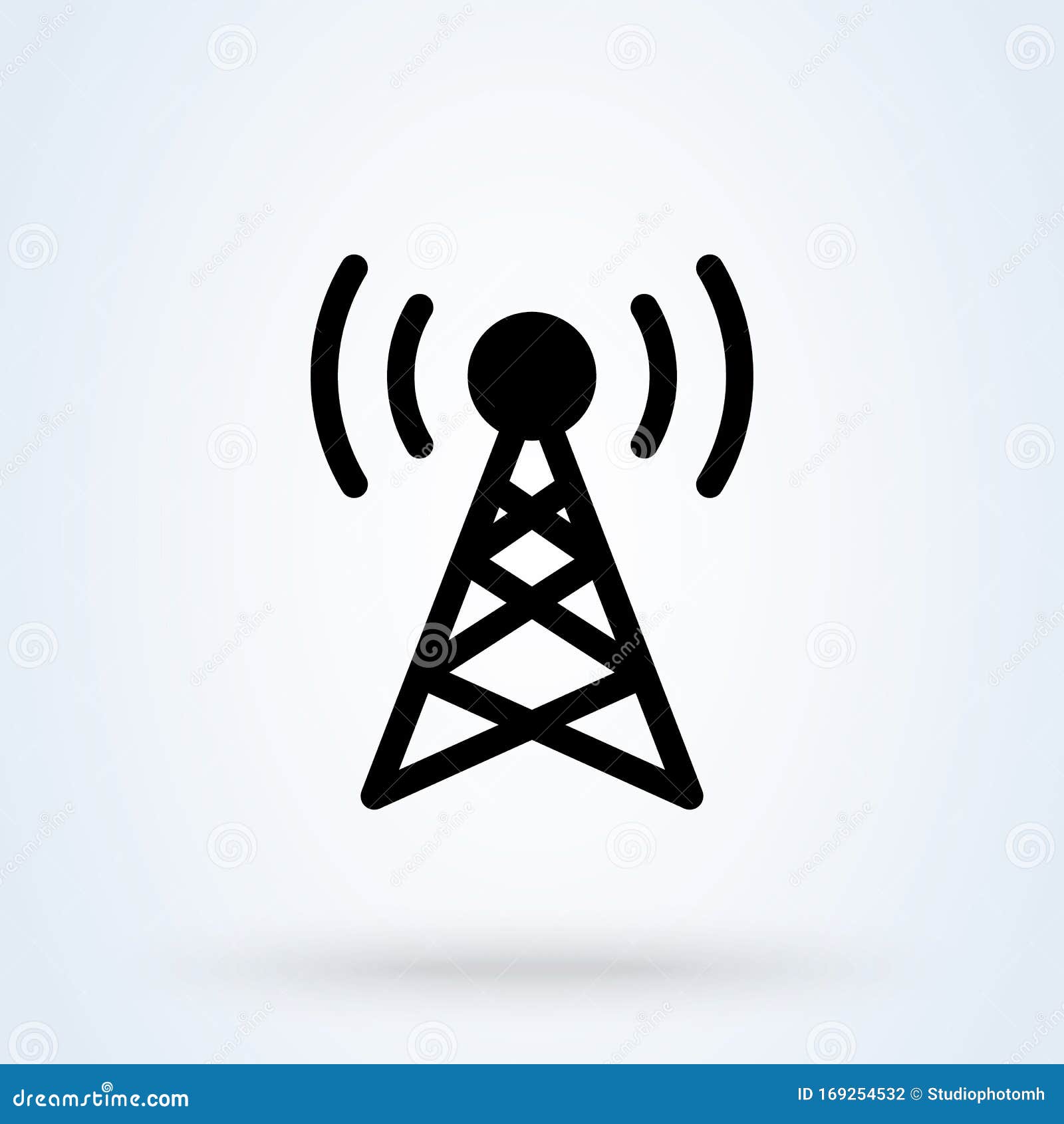 Communication Tower Signal, Simple Vector Modern Icon Design ...