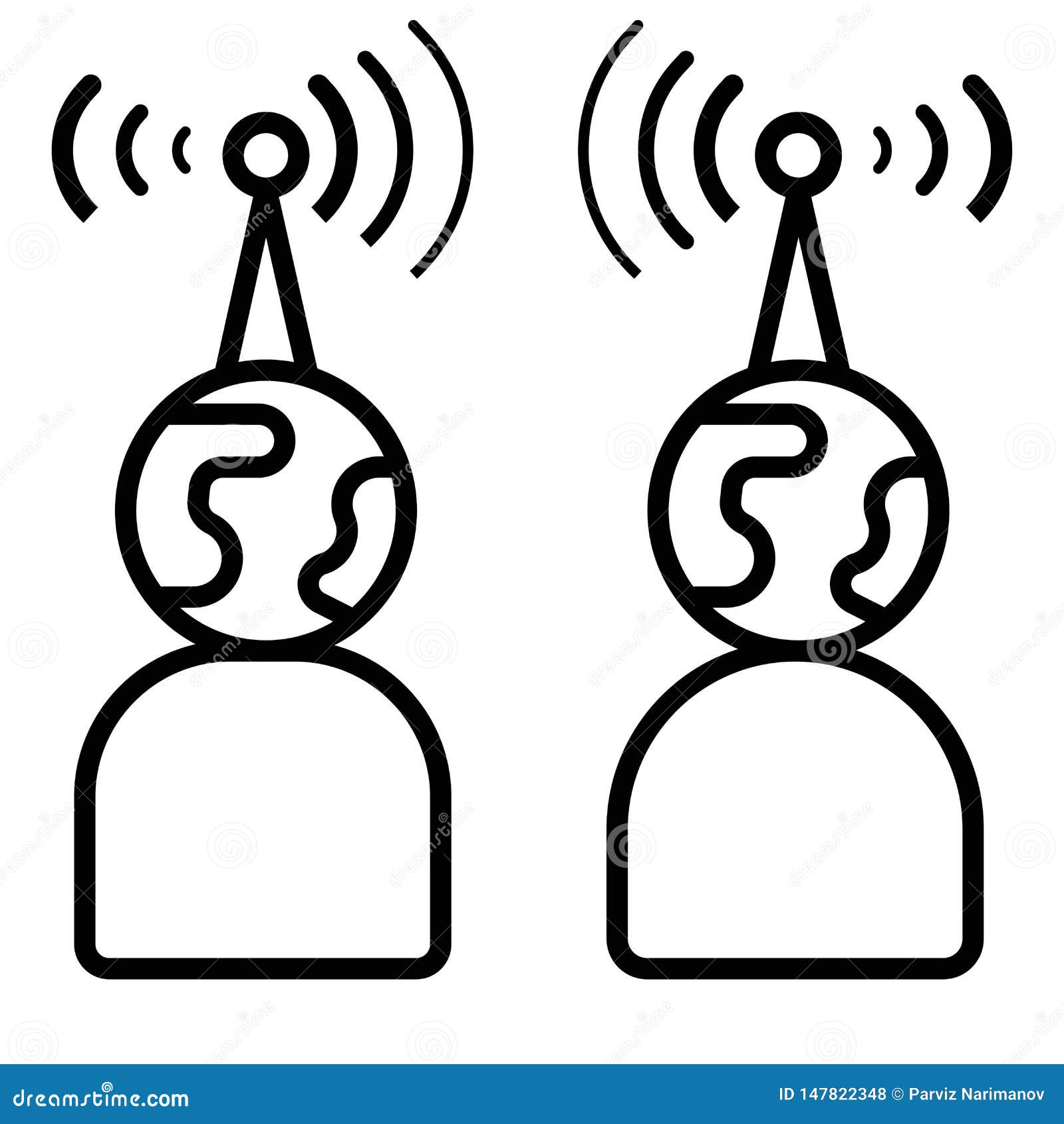 Communication Tower Vector Icon Stock Illustration - Illustration of ...