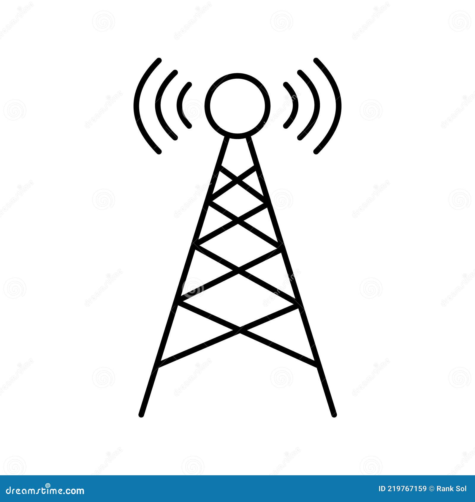 Communication Tower Vector Icon Which Can Easily Modify or Edit Stock ...