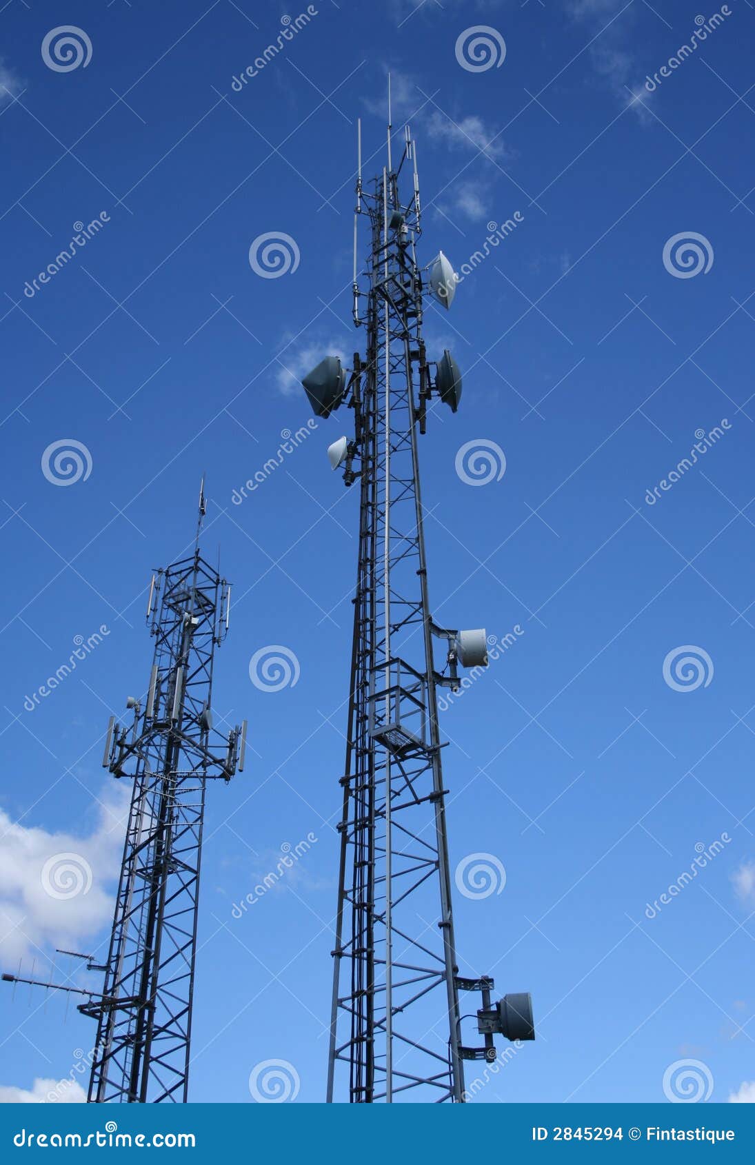 Communication towers stock photo. Image of mobile, transmitter - 2845294