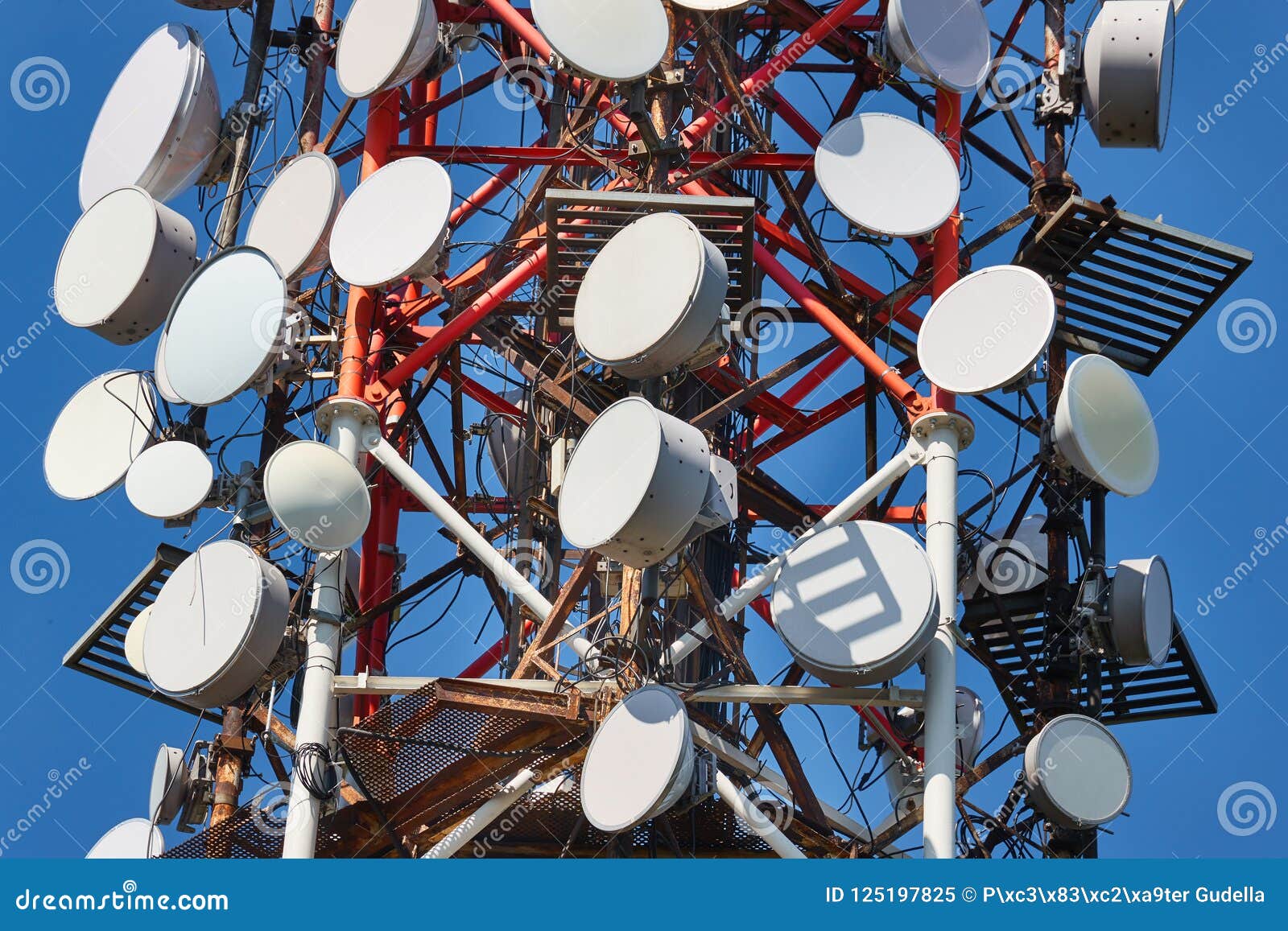 Transmitter tower detail stock image. Image of electric - 125197825