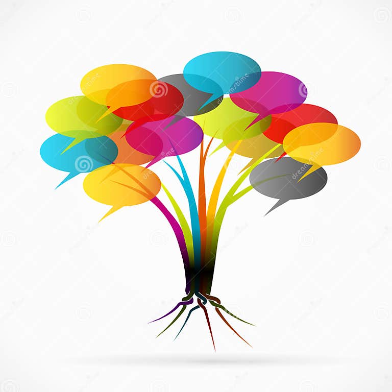 Communication tree stock vector. Illustration of bubble - 35126725