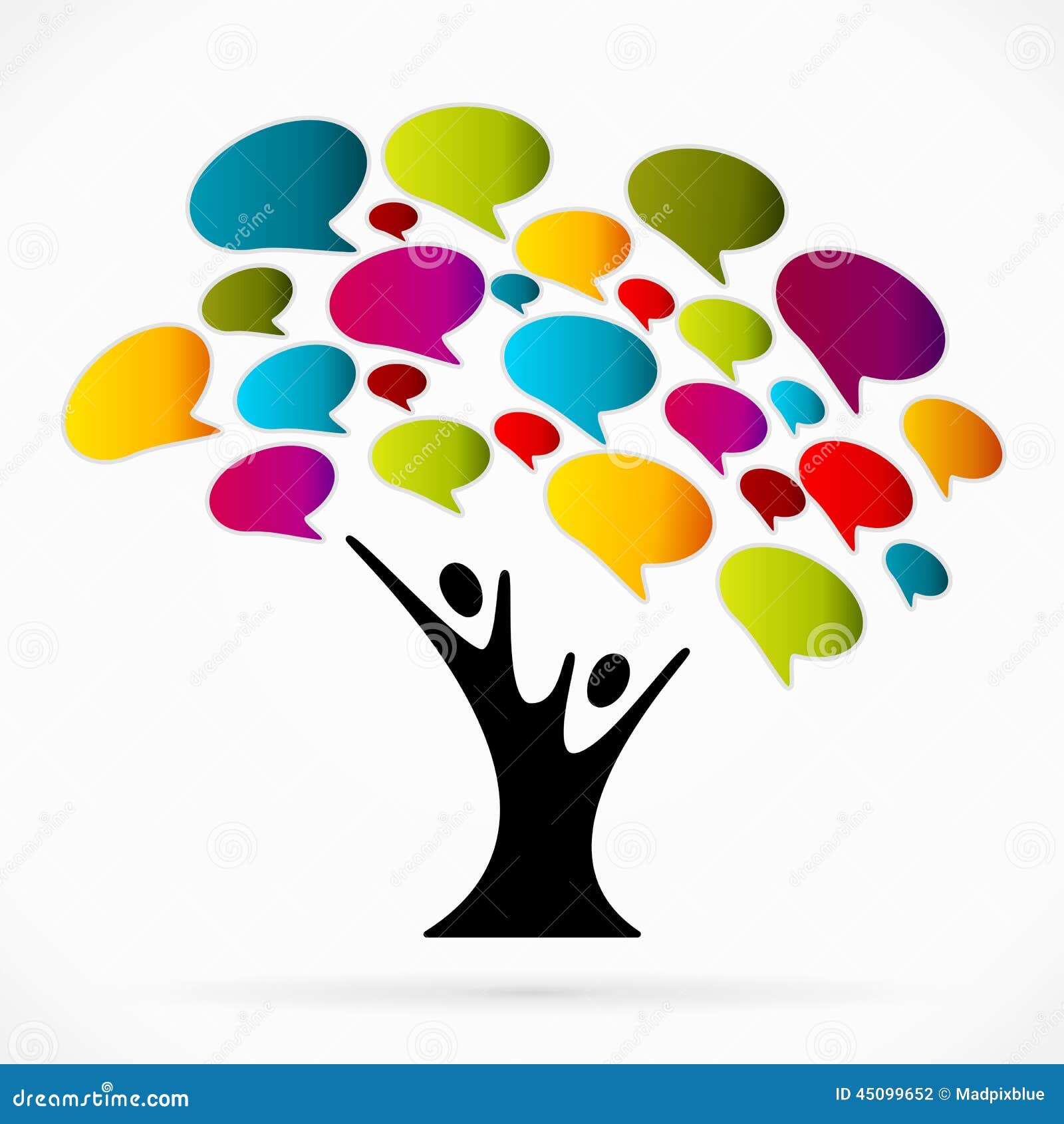 Communication Tree Cartoon Vector | CartoonDealer.com #35126725