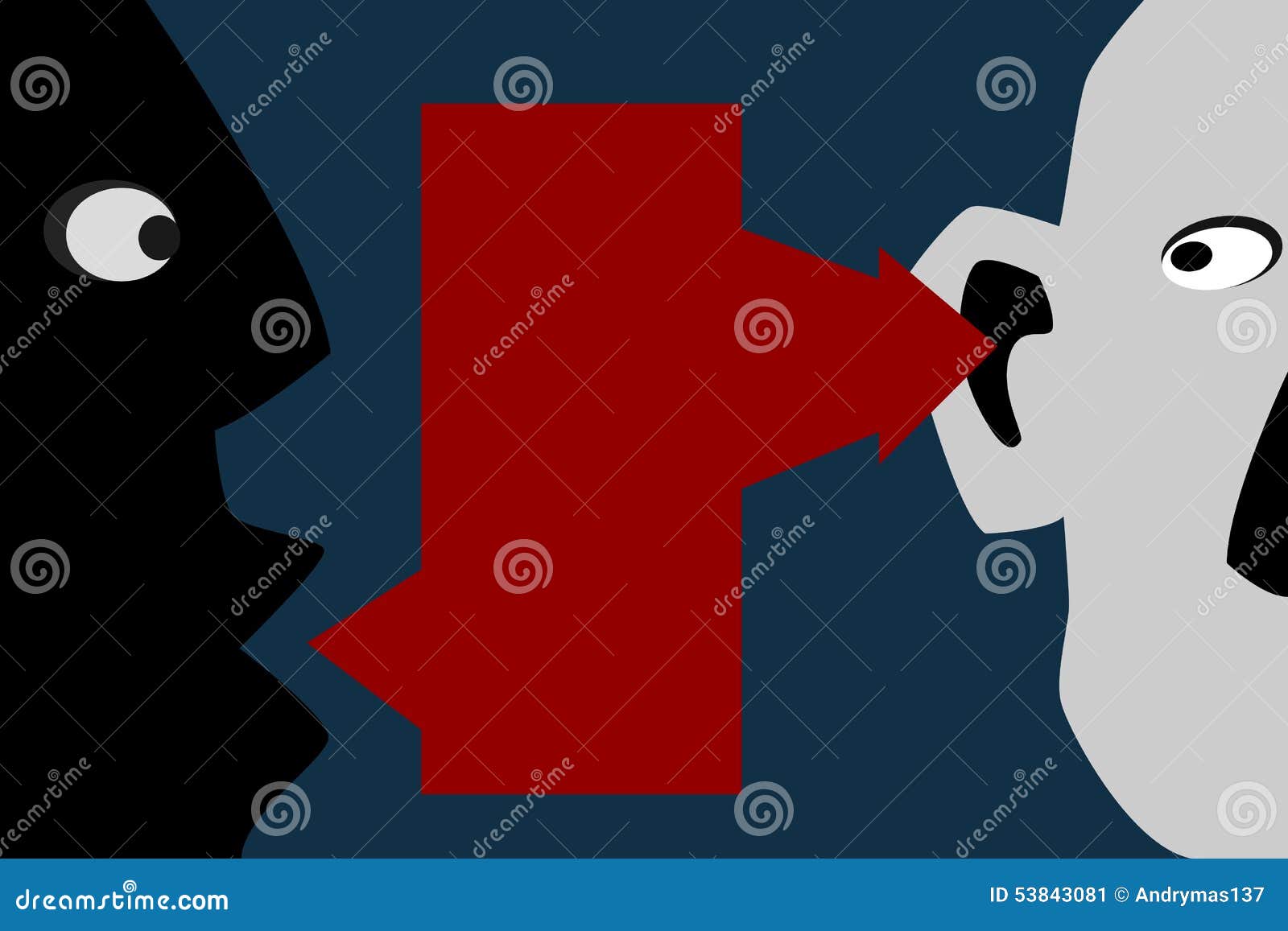 Communication between Two Friends Stock Vector - Illustration of eyes ...