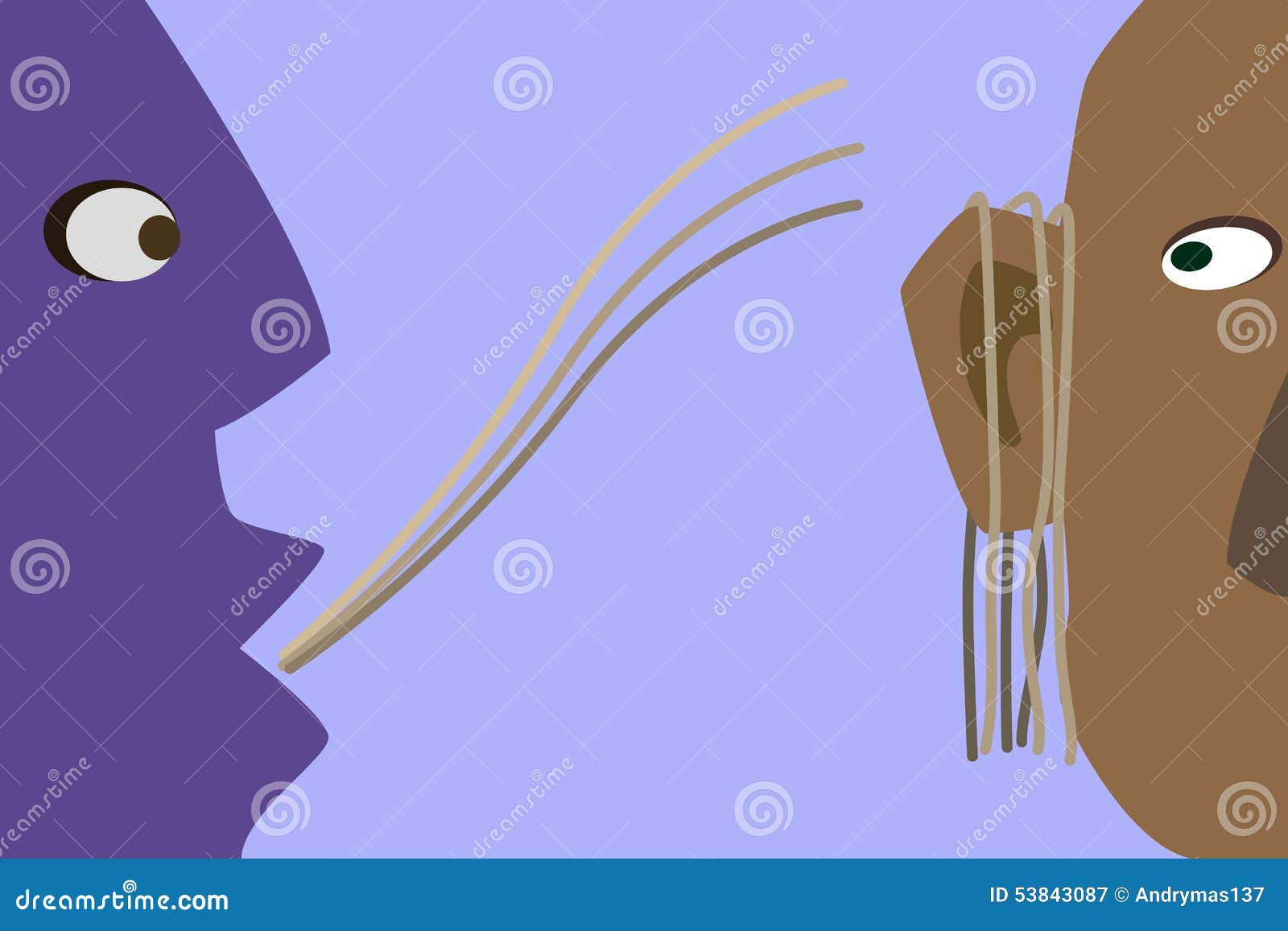 Communication between Two Friends Stock Vector - Illustration of ...