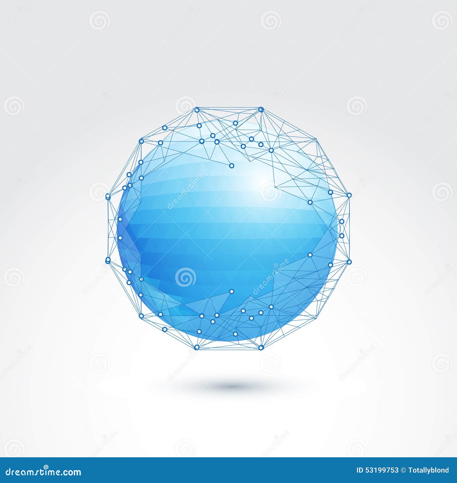 Communication Vector Low Polygonal Sphere with Stock Vector ...