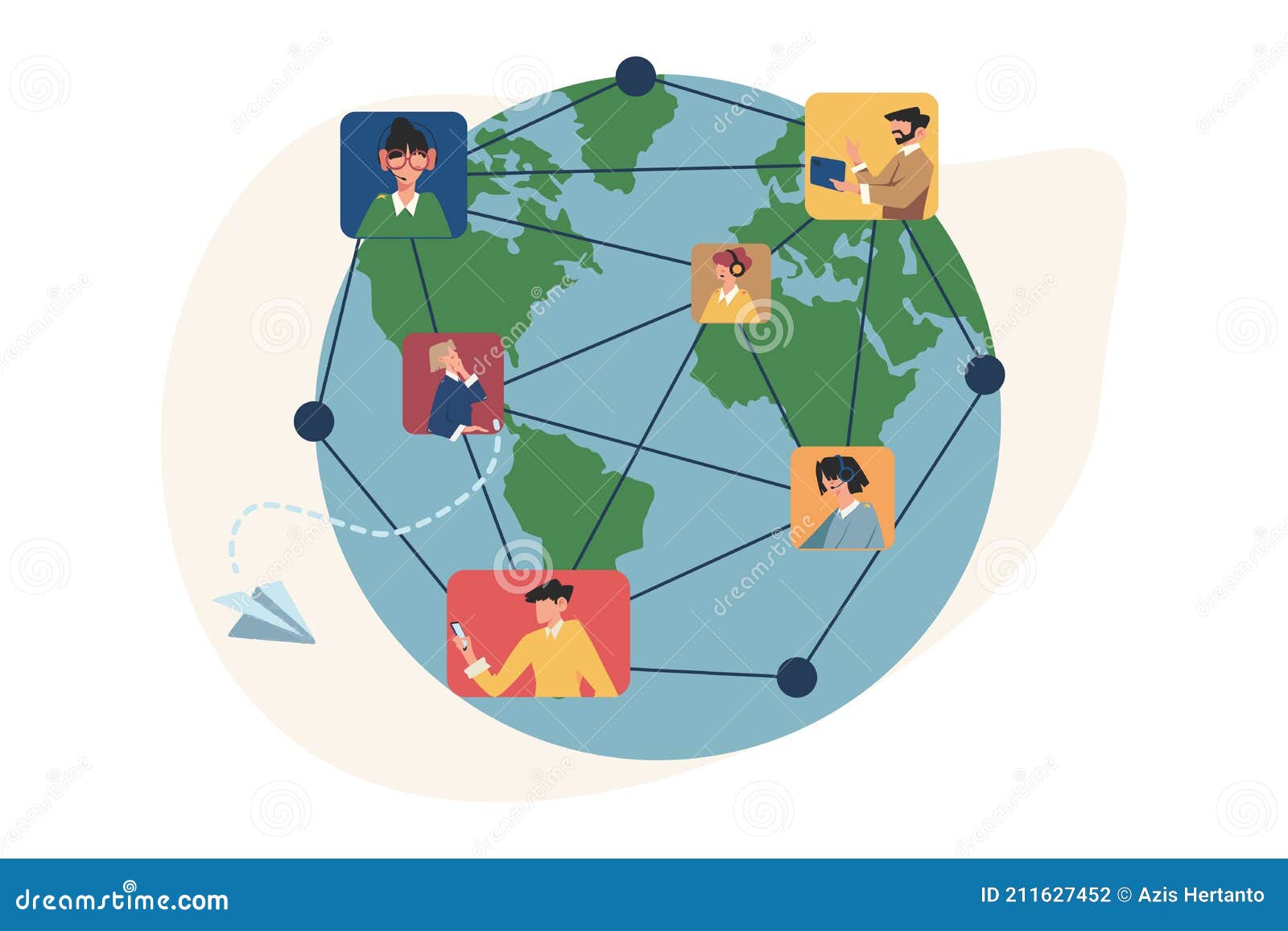 People Communicating Around the World Stock Vector - Illustration of ...